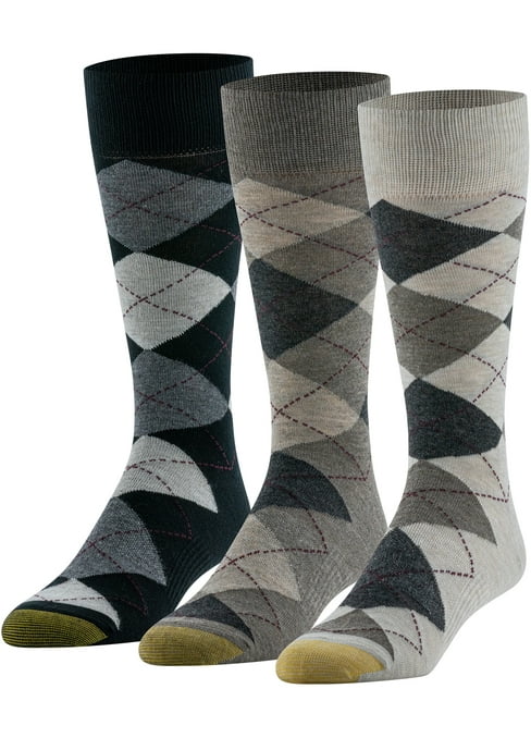 GOLDTOE Edition Men's Casual Argyle Crew Socks, 6-Pack - Walmart.com
