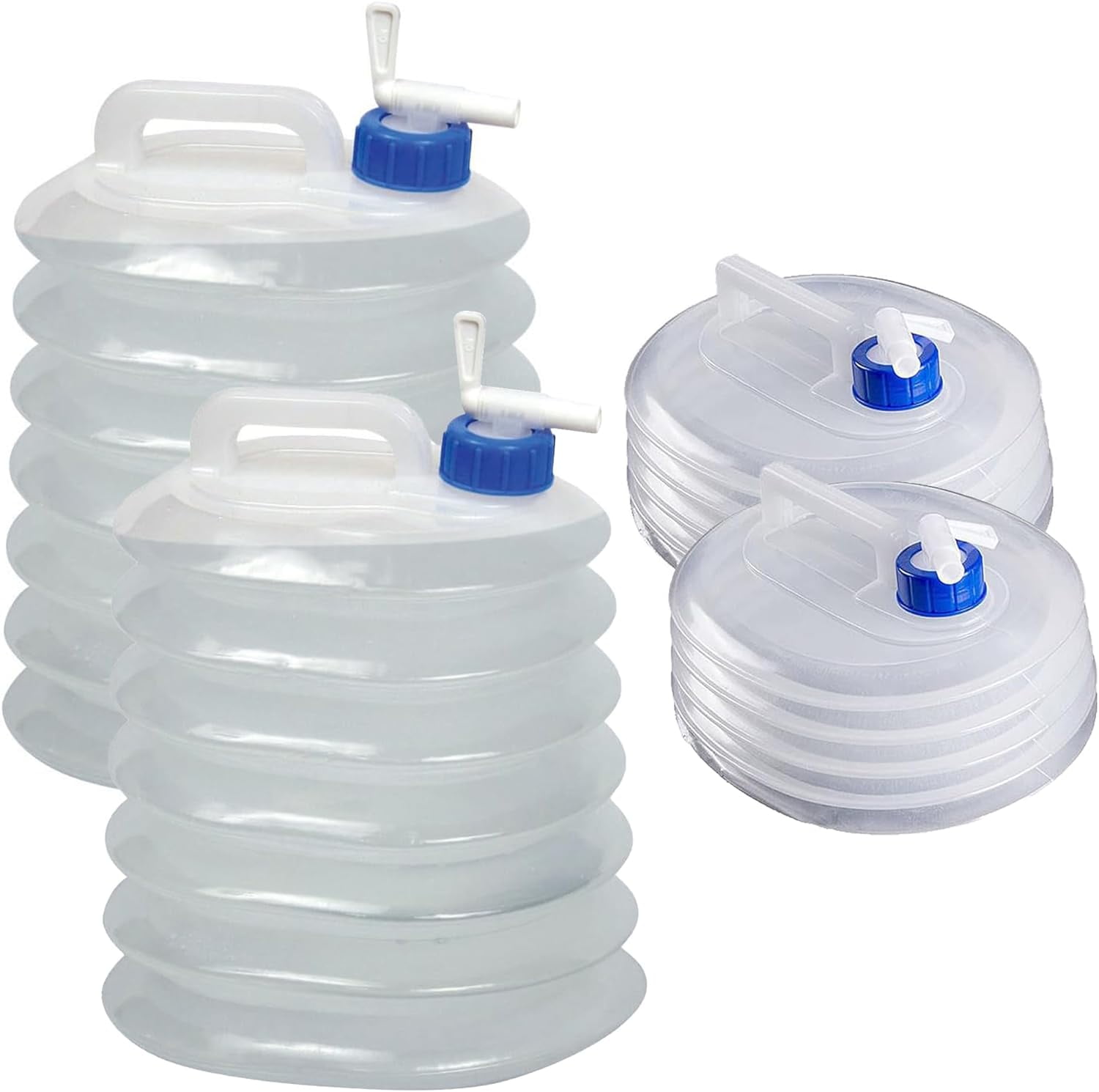 GoldTone BPA Free Collapsible Water Container with Spigot, Camping Water Storage Jug for ...