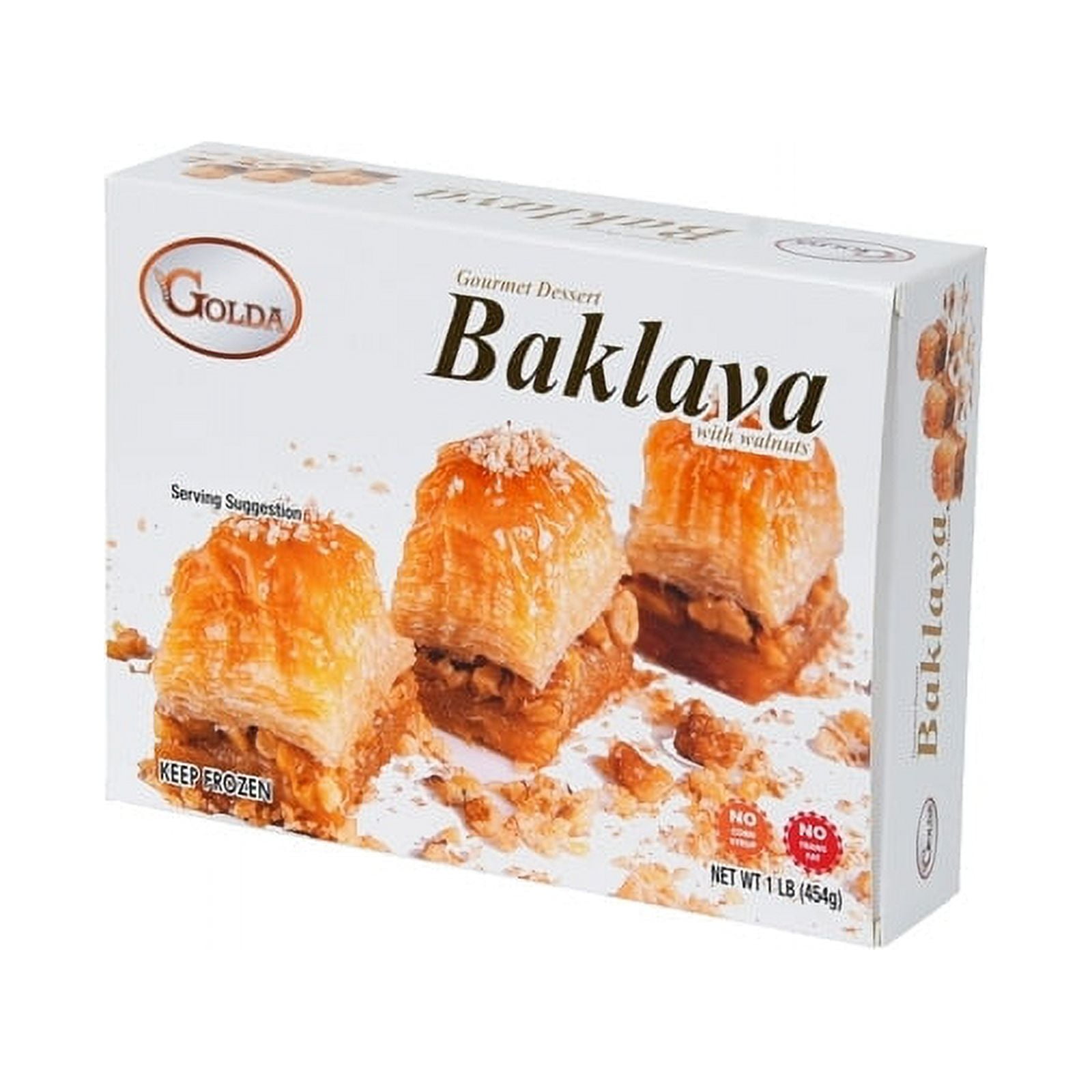 GOLDA Baklava With Walnut, 1 Lb, Shipped Frozen - Walmart.com