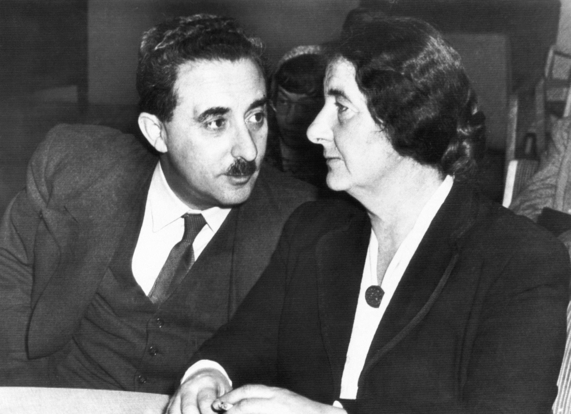 Golda Meyerson (Meir) With Moshe Sharett At The United Nations In New ...