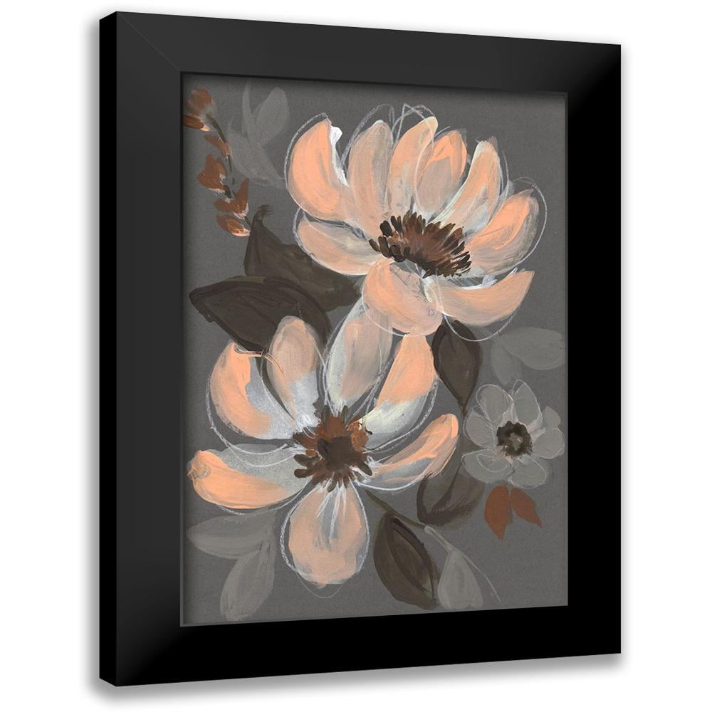 Goldberger, Jennifer 17x24 Black Modern Framed Museum Art Print Titled - Peach and Sienna ...