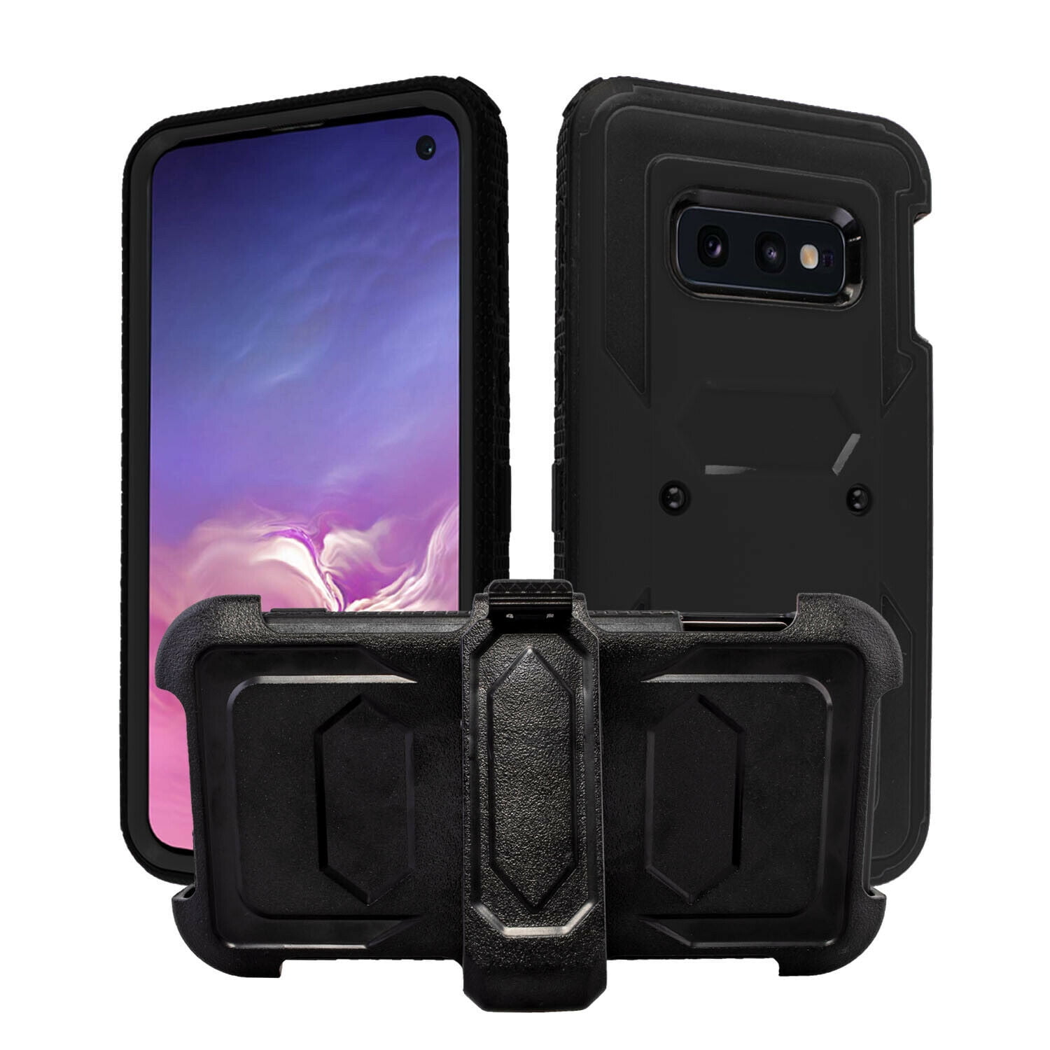 Goldcherry For Samsung Galaxy S10e Case,Hard Shell Holster Combo Matte ...