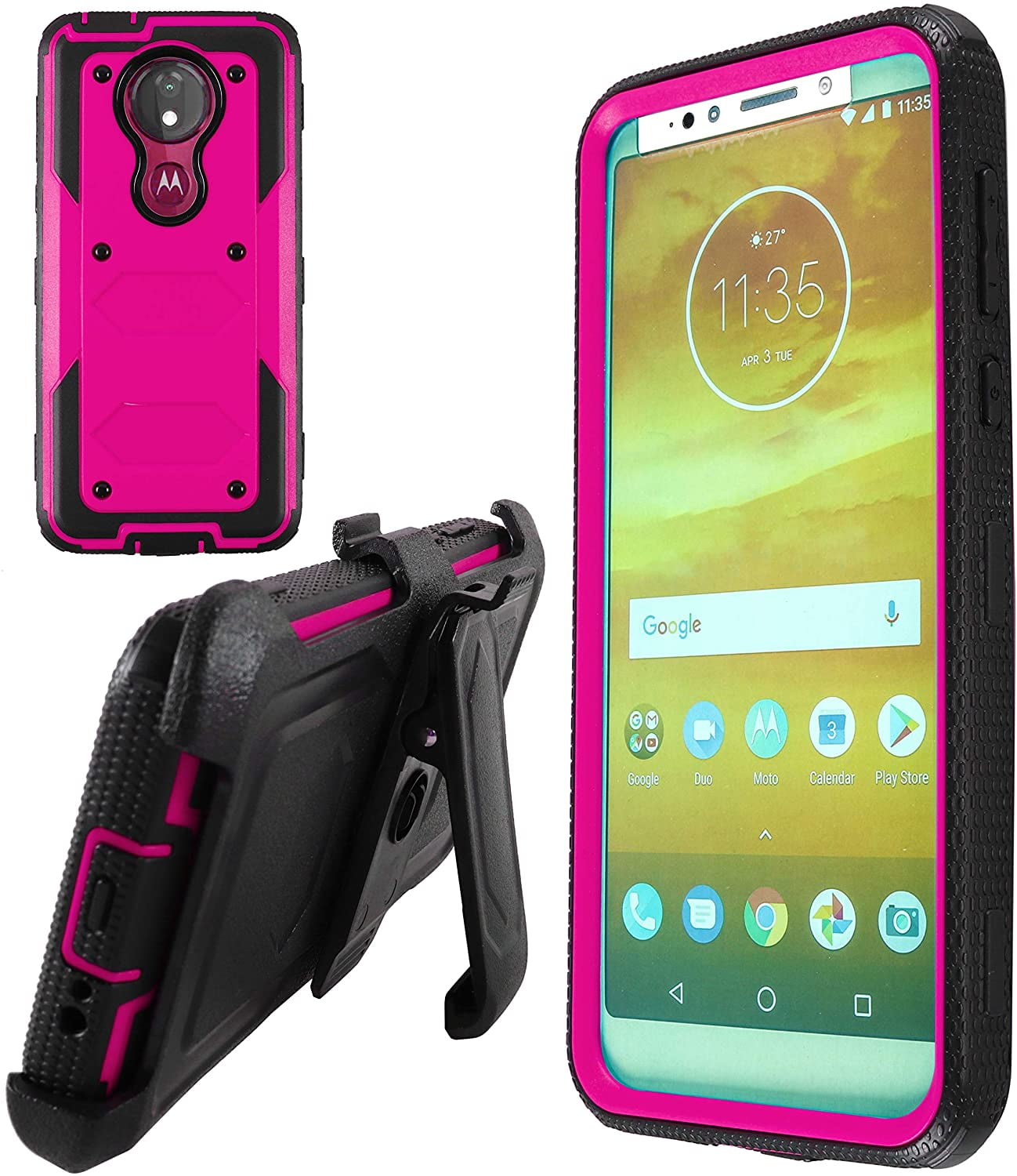 Goldcherry Moto G7 Power Case,Moto G7 Supra/Moto E5 Plus Case, Heavy ...