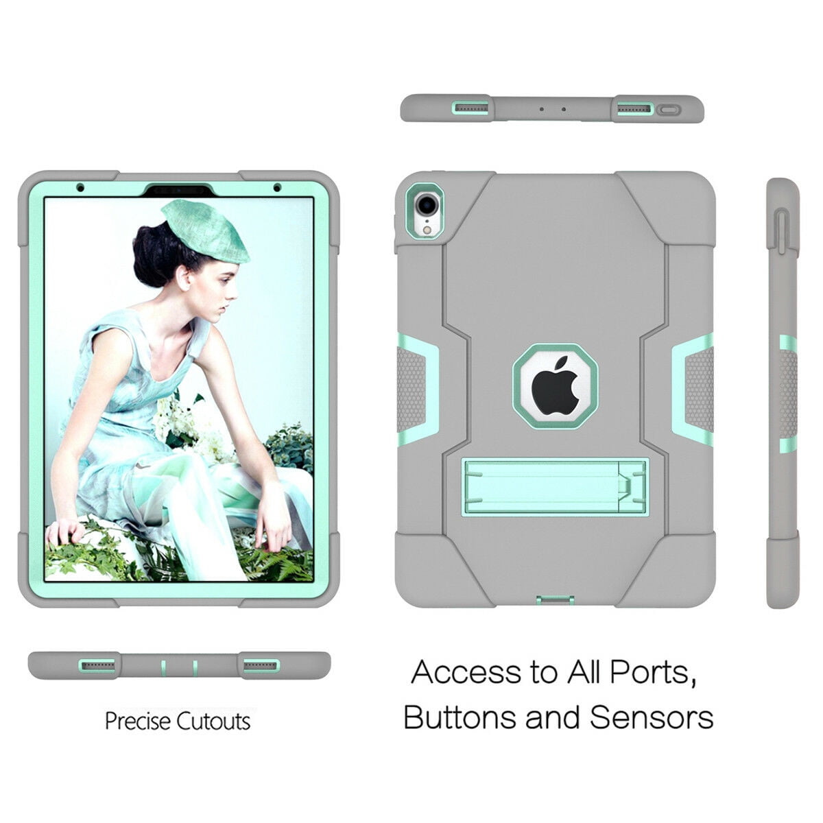 Goldcherry for iPad Pro 11 in Case.Hybrid Shockproof Rugged Anti-Impact ...