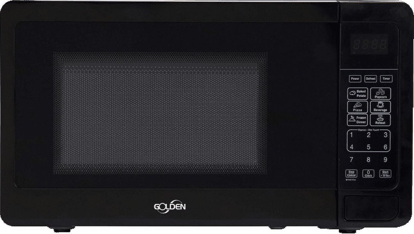 Golden 0.7 Cu Ft Mini Microwave Oven - Black - Walmart.com