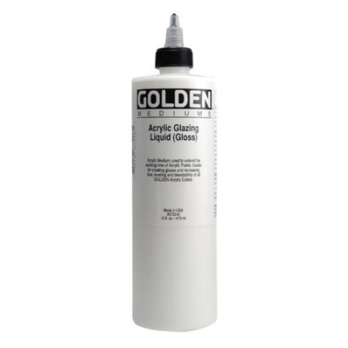 Golden Artist Acrylic Glaze Liquid, Gloss Medium 16oz, Perfect for ...