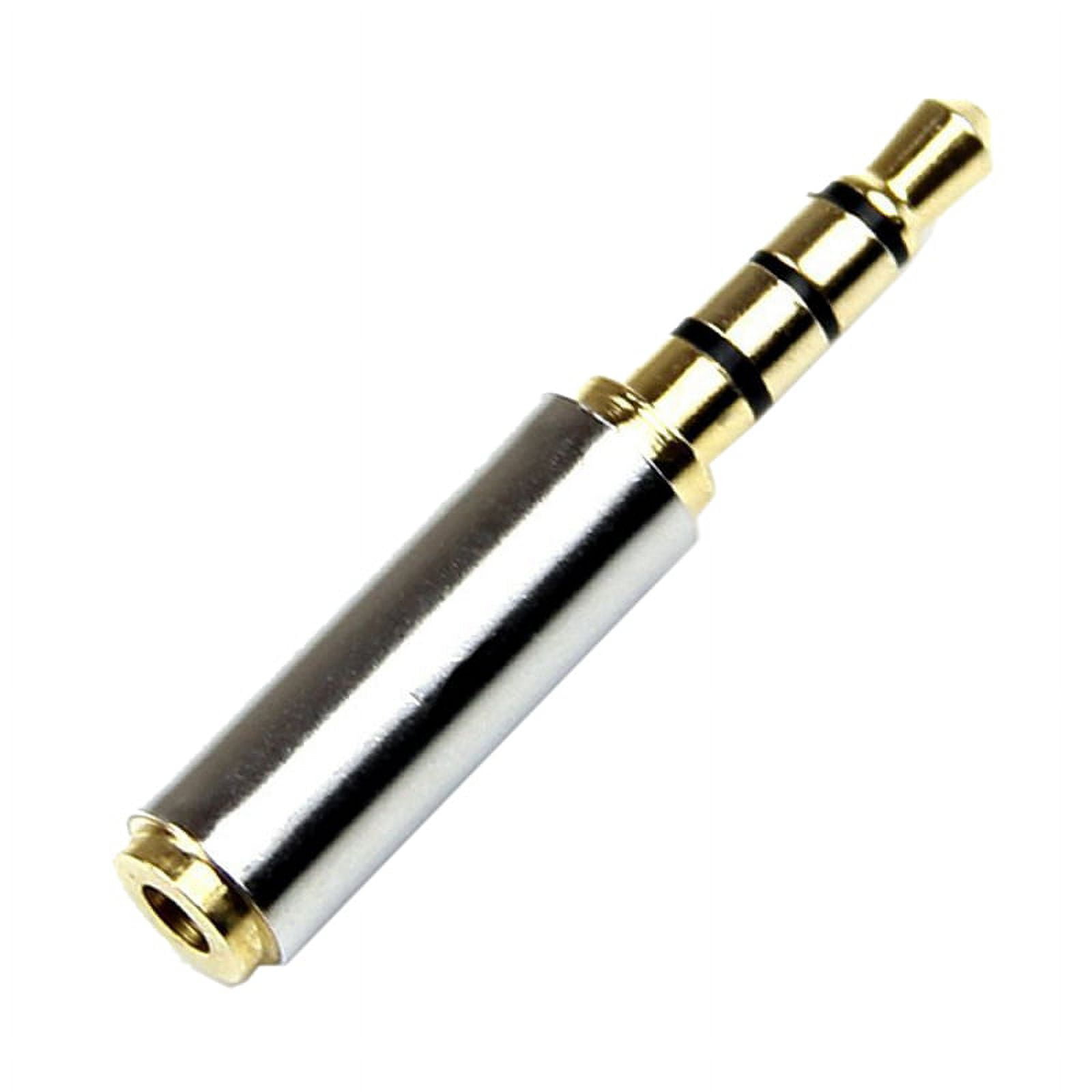 3.5mm to 2.5mm Plug Earphone Jack Adapter(Golden) - Walmart.com