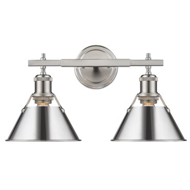Orwell CH 2 Light Bath Vanity in Chrome with Navy Blue Shade - Walmart.com