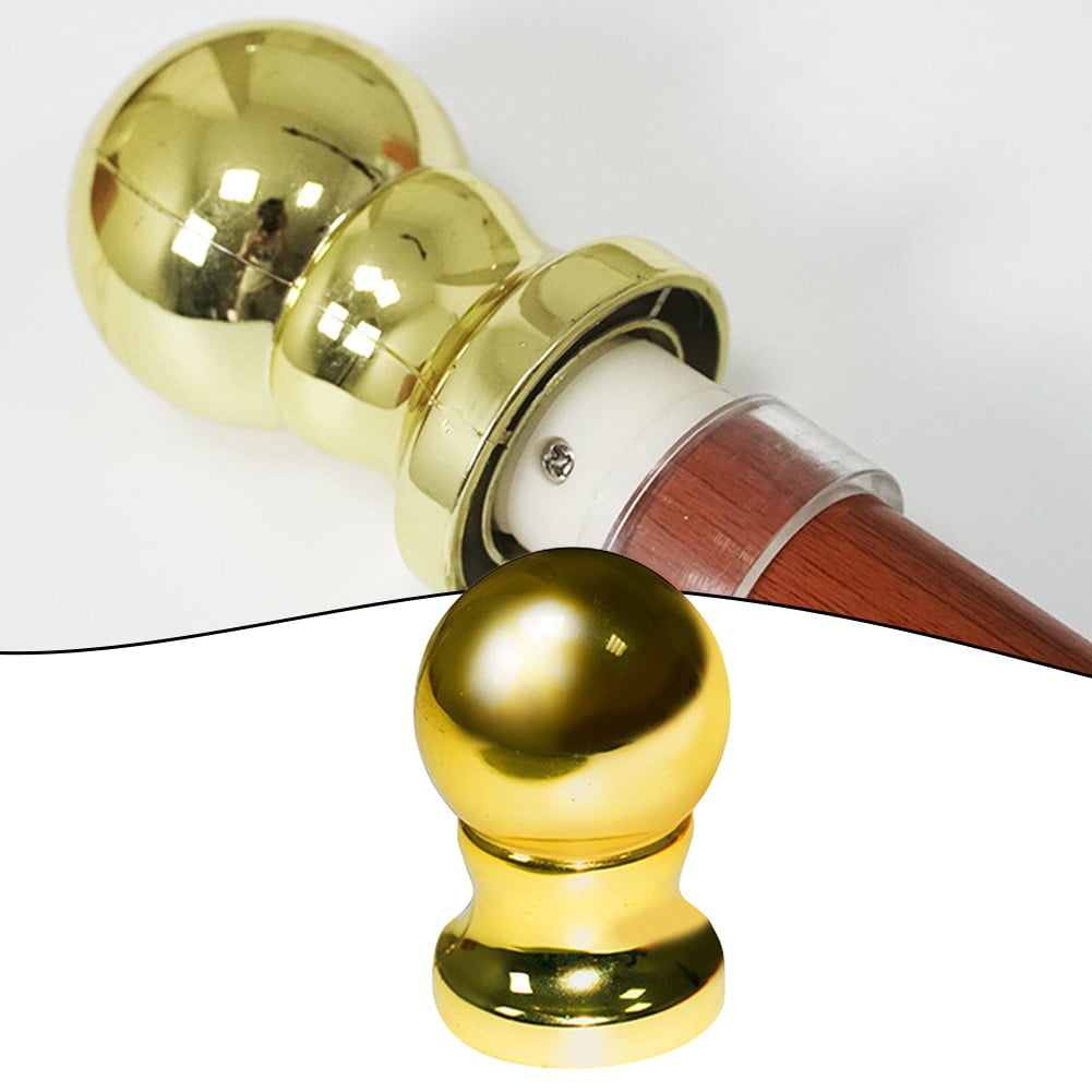 Golden ABS Flagpole Finial Ball 4.5x7cm Replacement Top Ornament ...