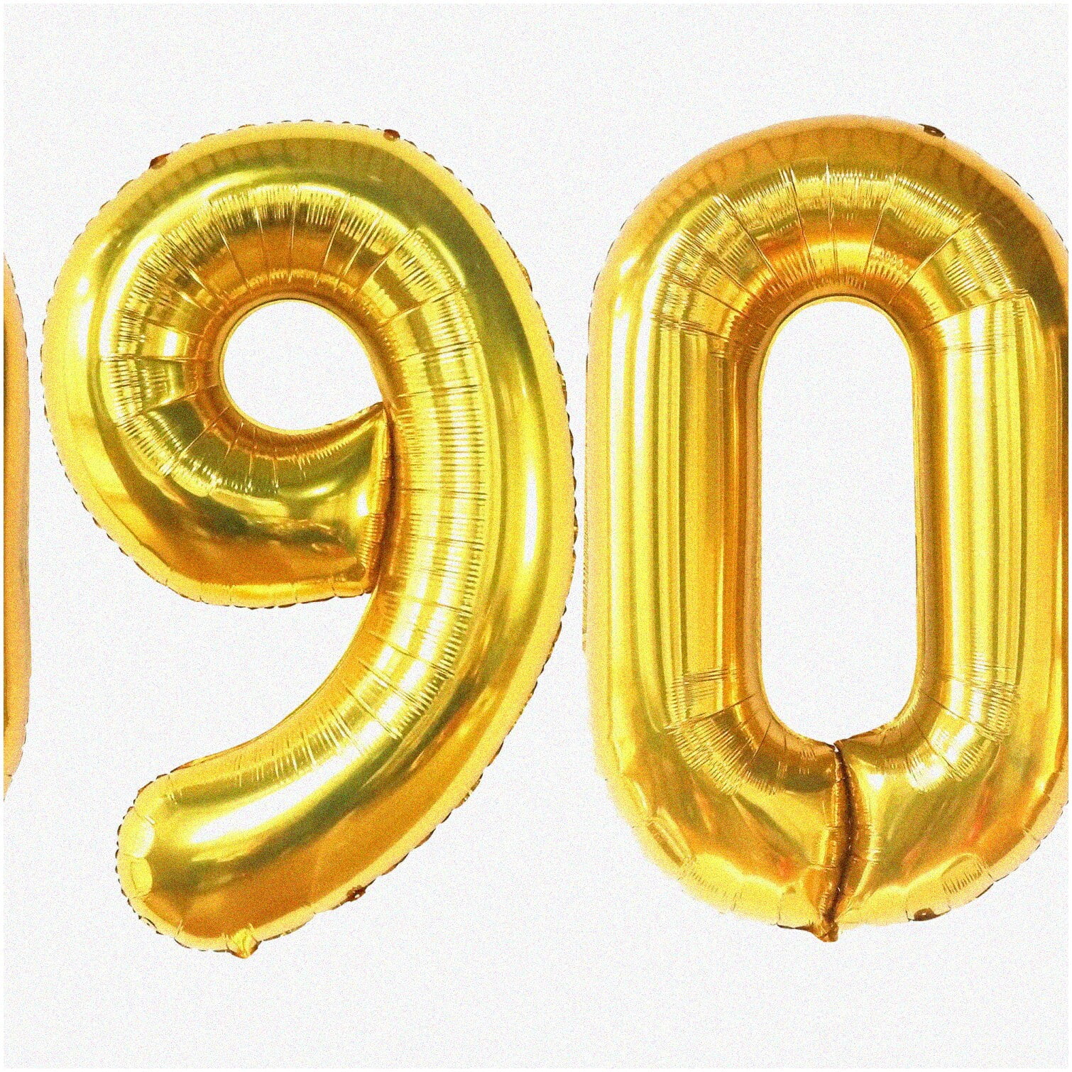 Golden Age 90th Birthday Balloons - 40 Inch Happy Birthday Decorations ...
