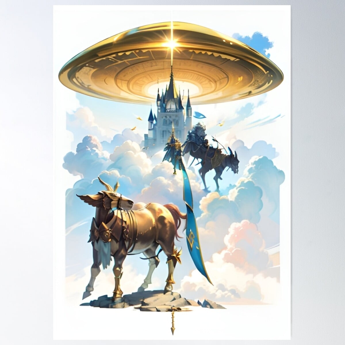 Golden Anime They Are Here! Alien Invasion Poster Wall Art, Modern Wall ...