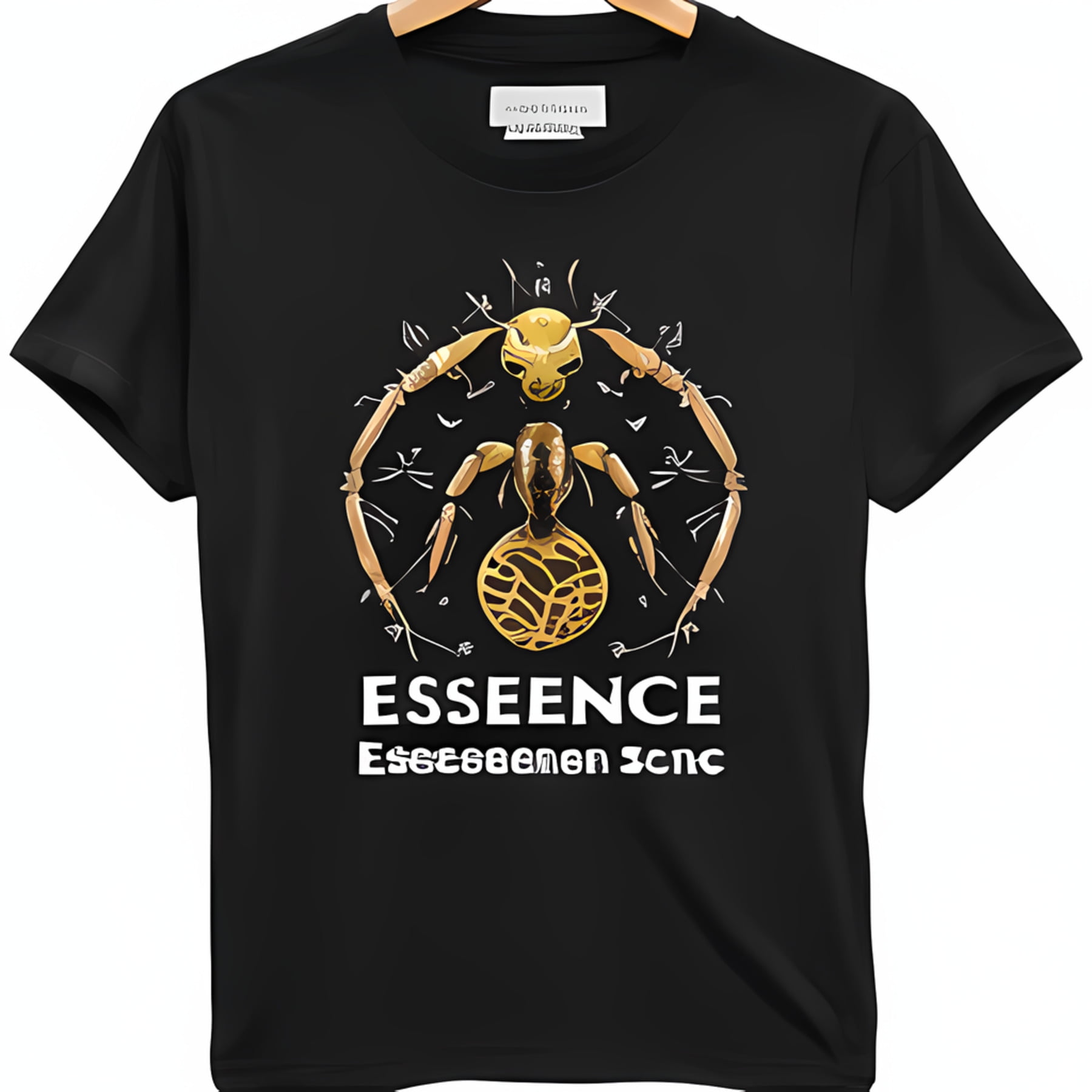 Golden Ant Sacred Geometry T-Shirt with Ancient Runes and Fractals ...