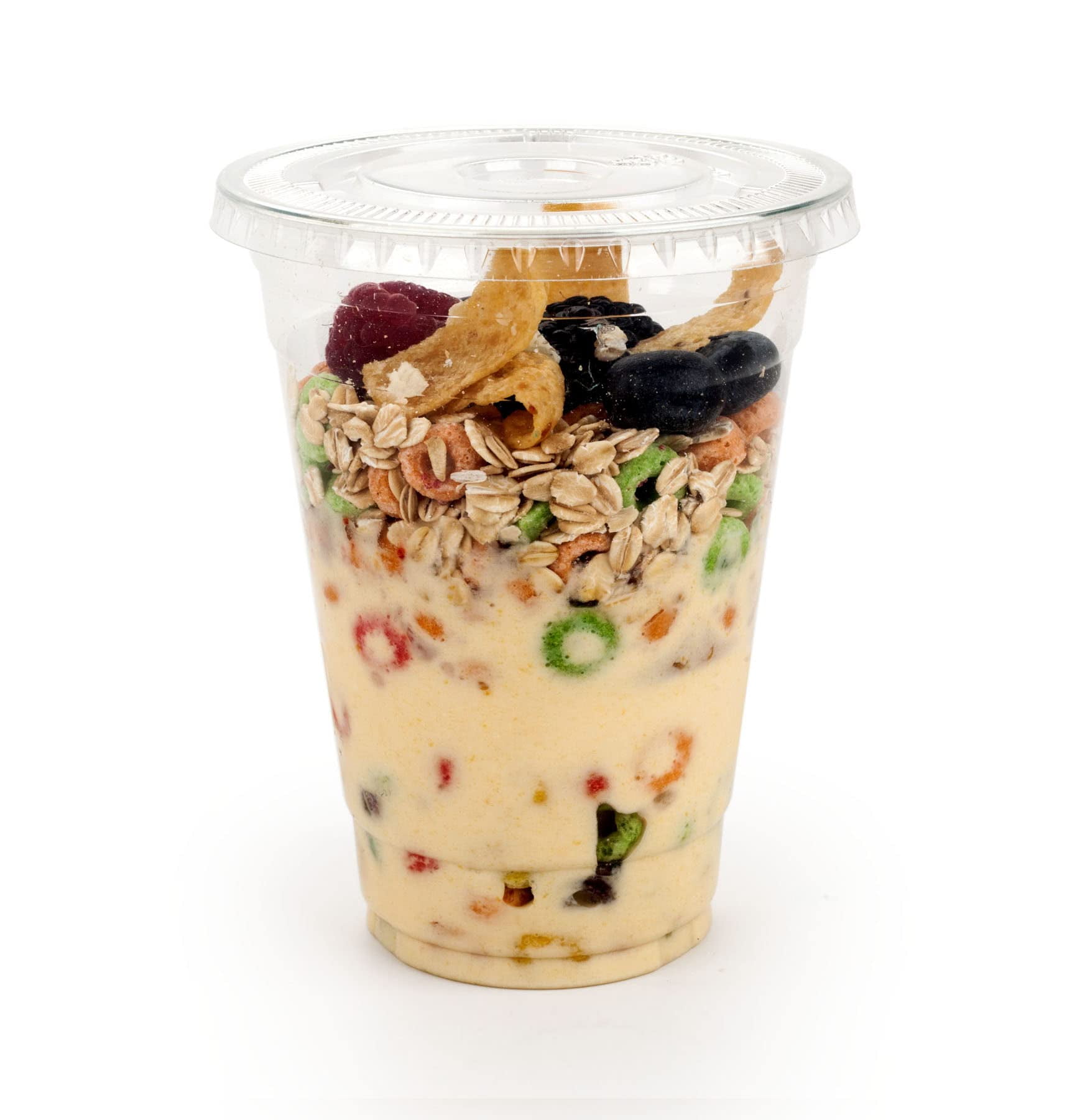 Golden Apple Cup series, 16oz-50sets Clear Plastic cups with Flat lids ...