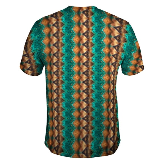 Golden Aqua Snake Skin Pattern Mens T-Shirt All Over Print - Walmart.com