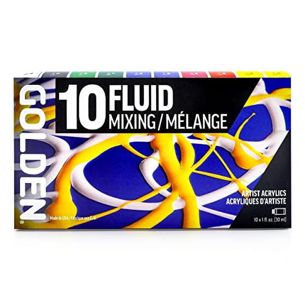 Golden Artist Colors, Fluid Acrylics, 10-color Mixing Set - Walmart.com