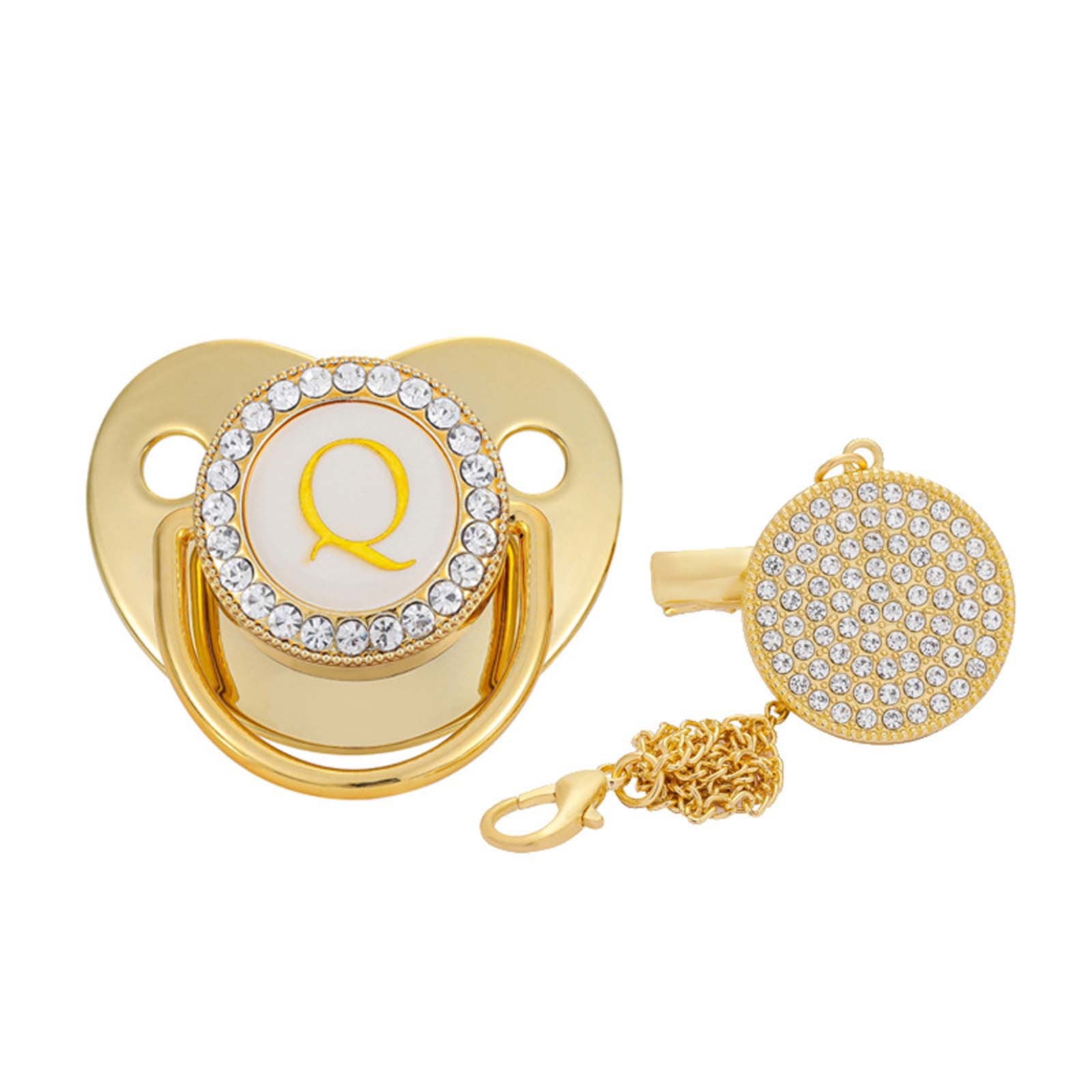 Golden Baby Pacifier,Soft Curved Custom Pacifier, Ergonomic Design ...