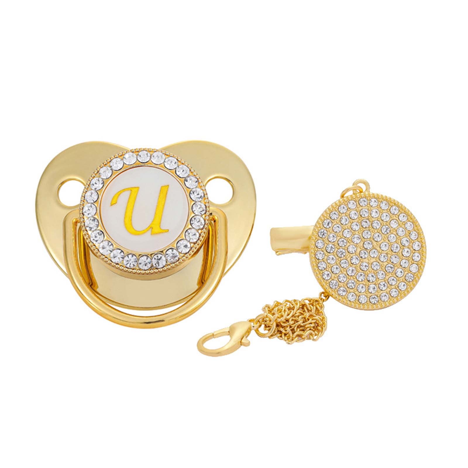 Golden Baby Pacifier,Soft Curved Custom Pacifier, Ergonomic Design ...