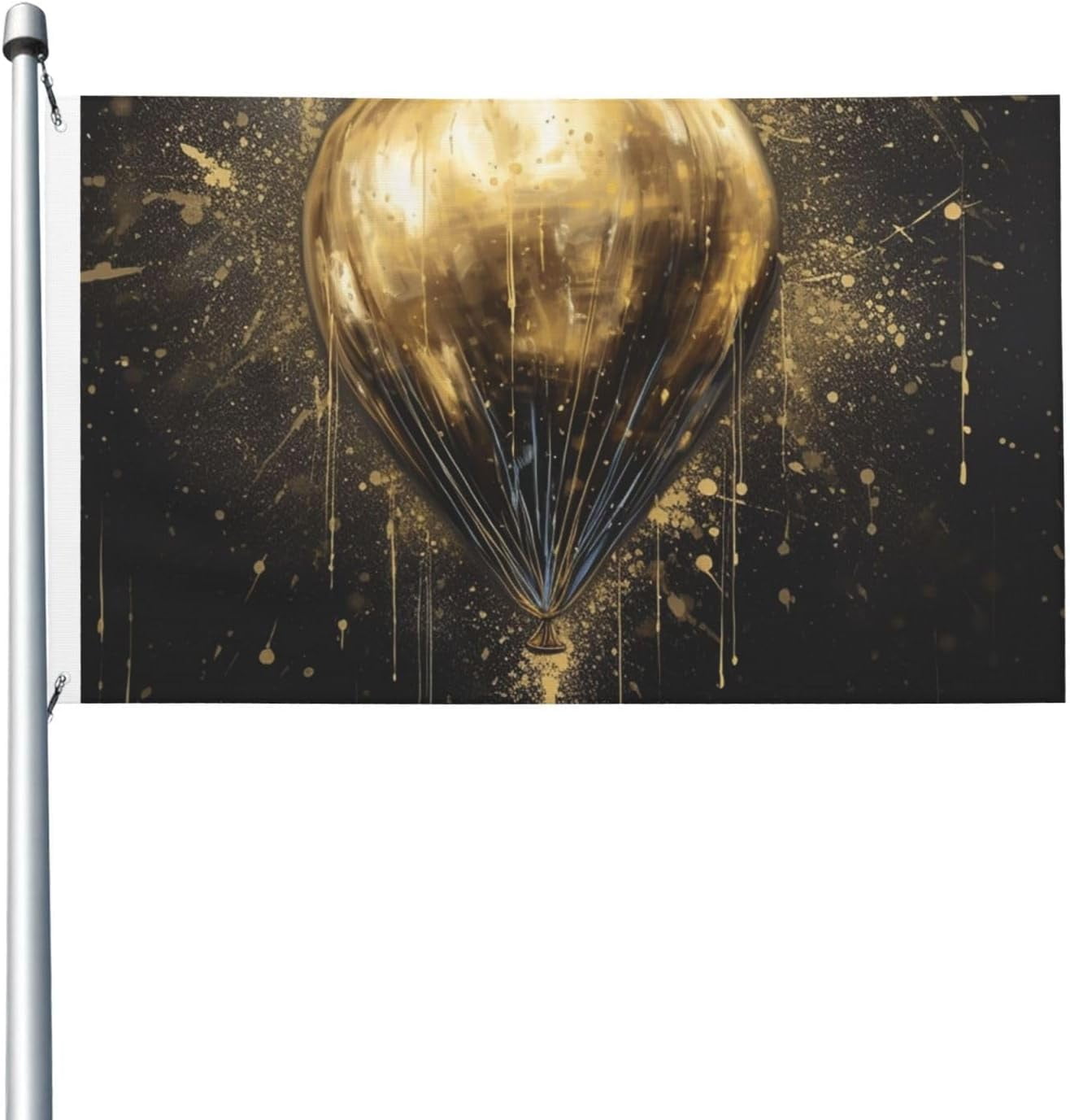 Golden Balloon Garden Flag Welcome Flags for Outside Holiday Banner ...