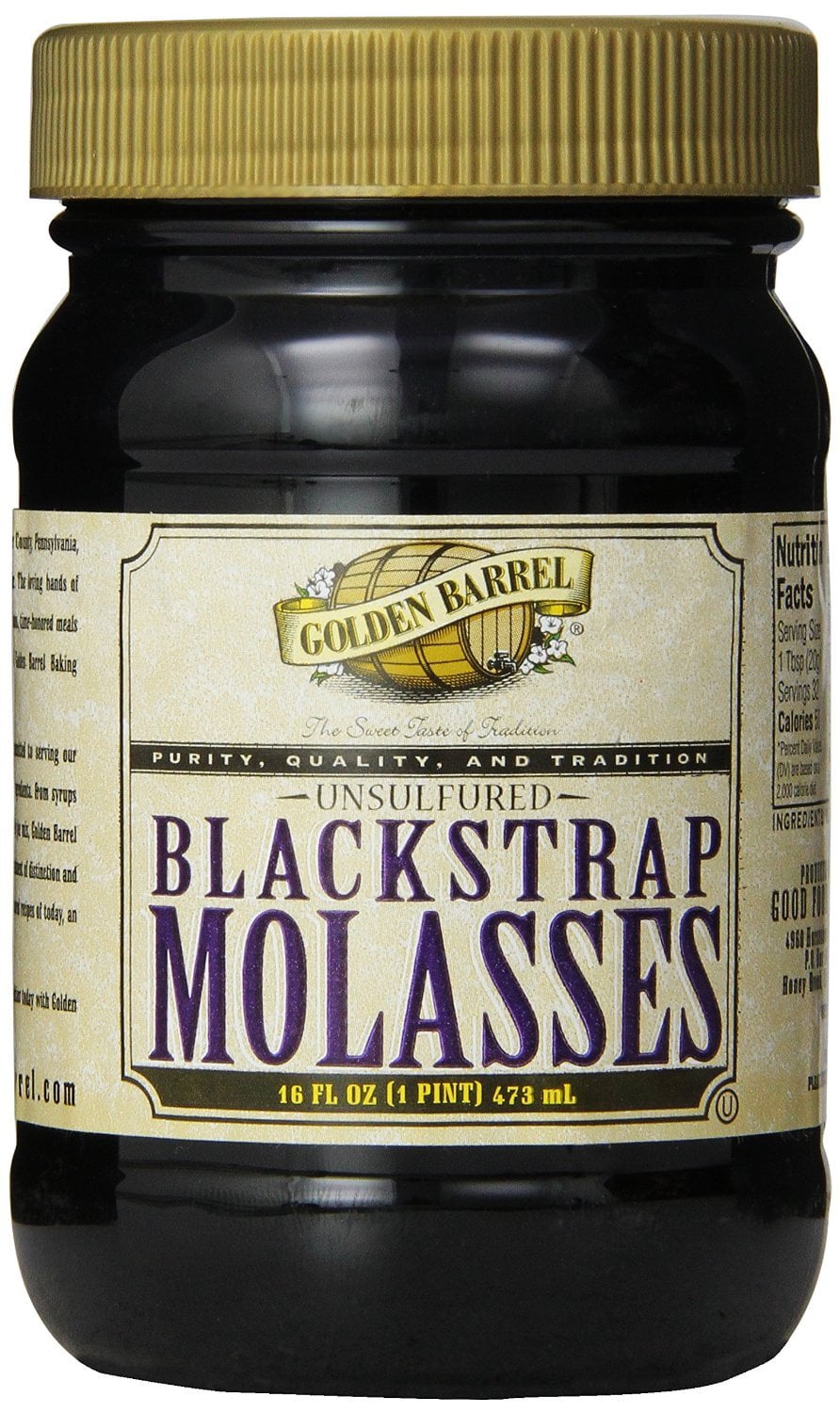 Golden Barrel Blackstrap Molasses, 16 Oz. Wide Mouth (2-16 Fl. Oz. Wide ...