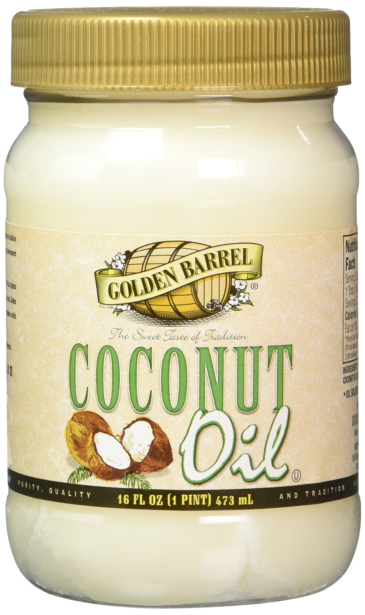 Golden Barrel Coconut Oil, 16 Ounce - Walmart.com