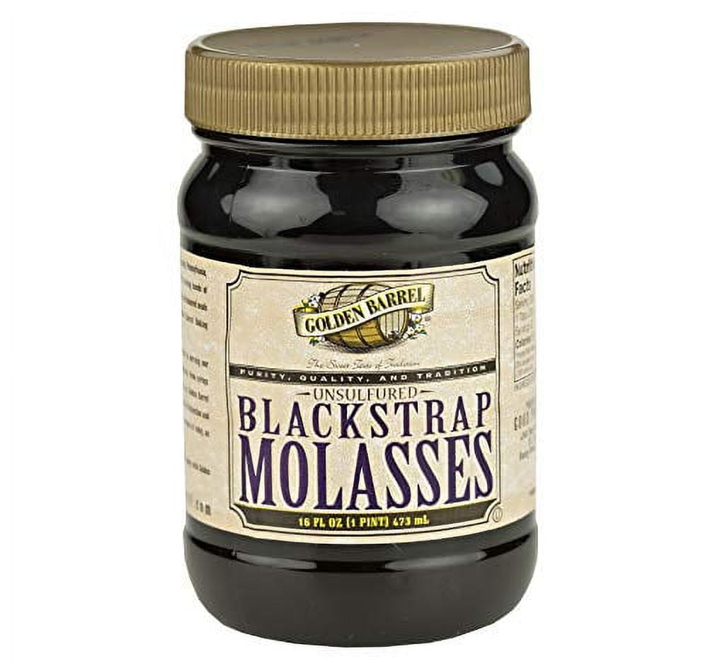 Golden Barrel Molasses Unsulfured Blackstrap Molasses, 2-Pack 16 oz ...