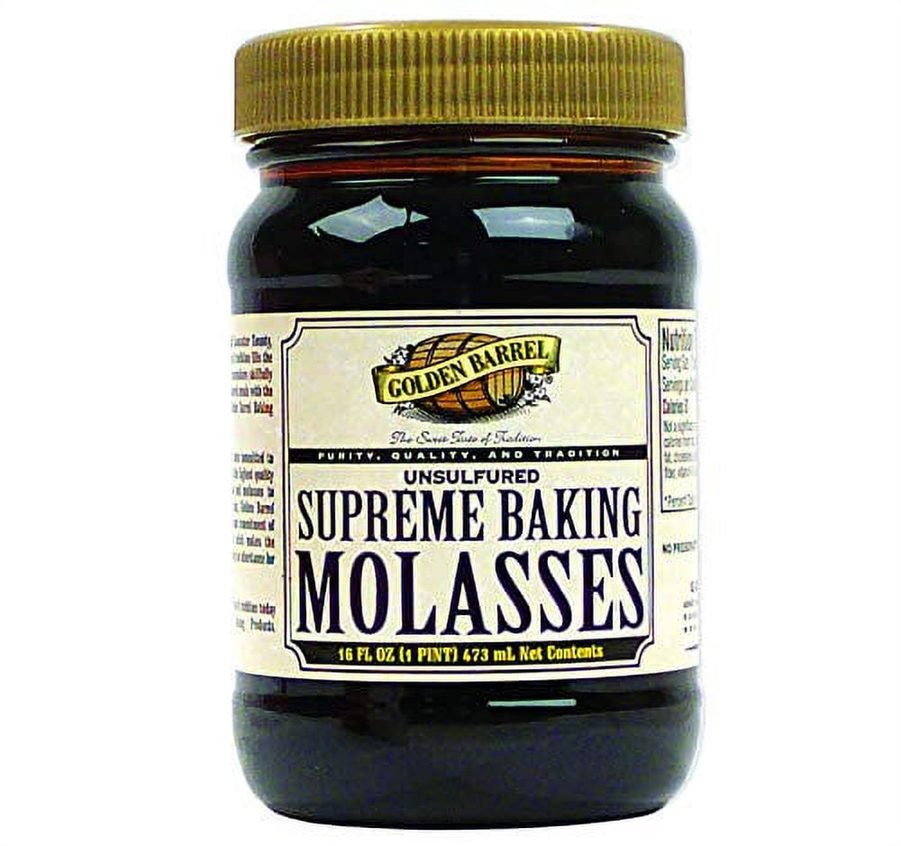 Golden Barrel Molasses Unsulfured Supreme Baking Molasses, 2-Pack 16 oz ...