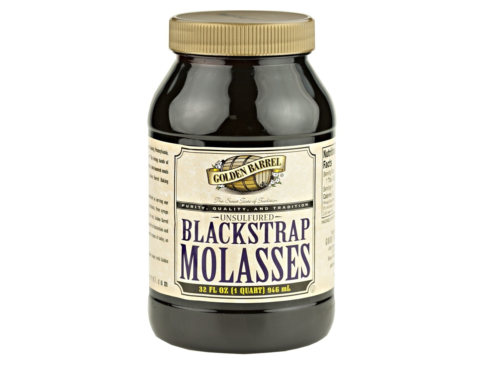 Golden Barrel Unsulfured Black Strap molasses, 32 oz - Walmart.com