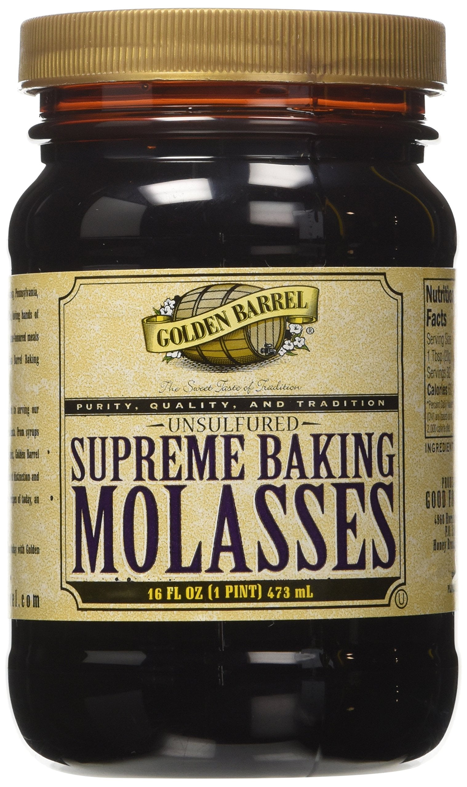 Golden Barrel Unsulphured Supreme OKA4 Baking/Barbados molasses, 16 ...