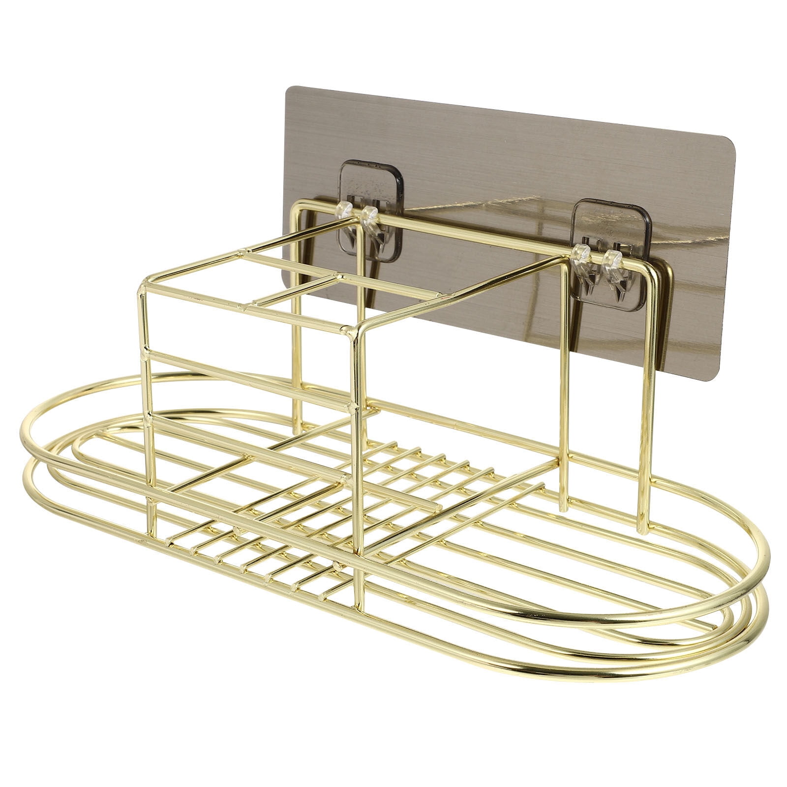 Golden Bathroom Toothbrush Toothpaste Holder Stand Bathroom Storage ...