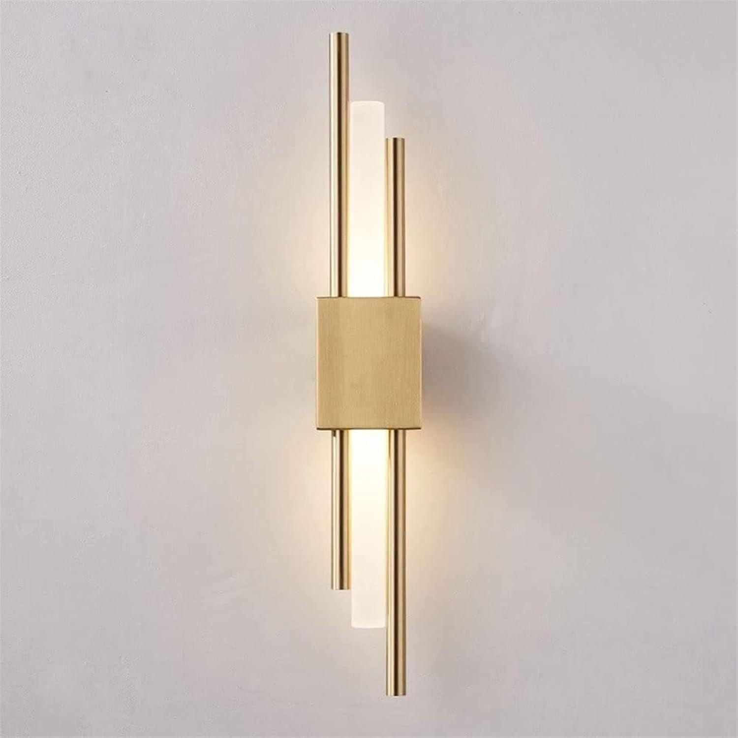Golden Bedside LED Wall Lamp Gold Long Wall Sconce Modern Linear Wall ...