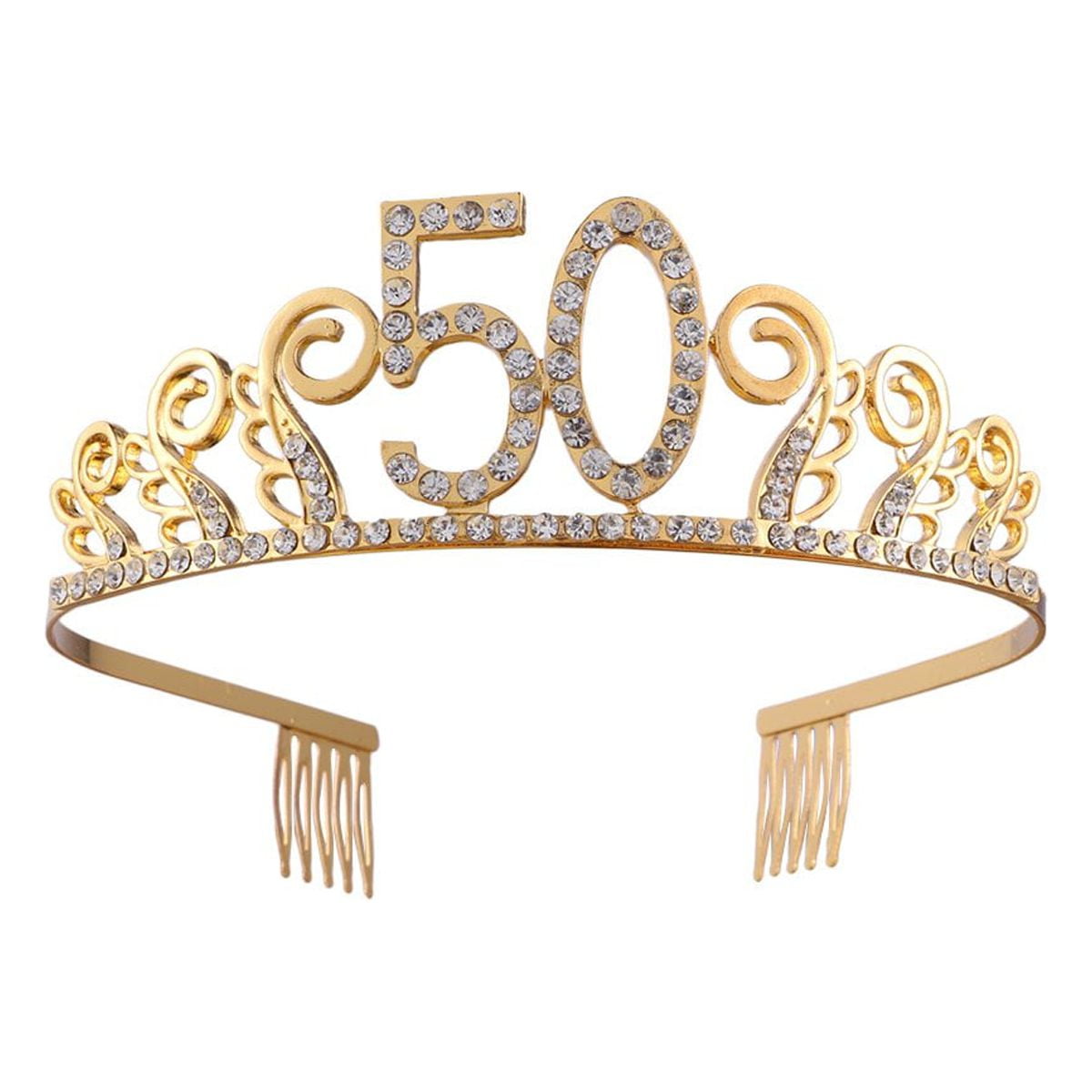 Golden Birthday Tiara for Women, Quality Glitter Satin Sash, Original ...