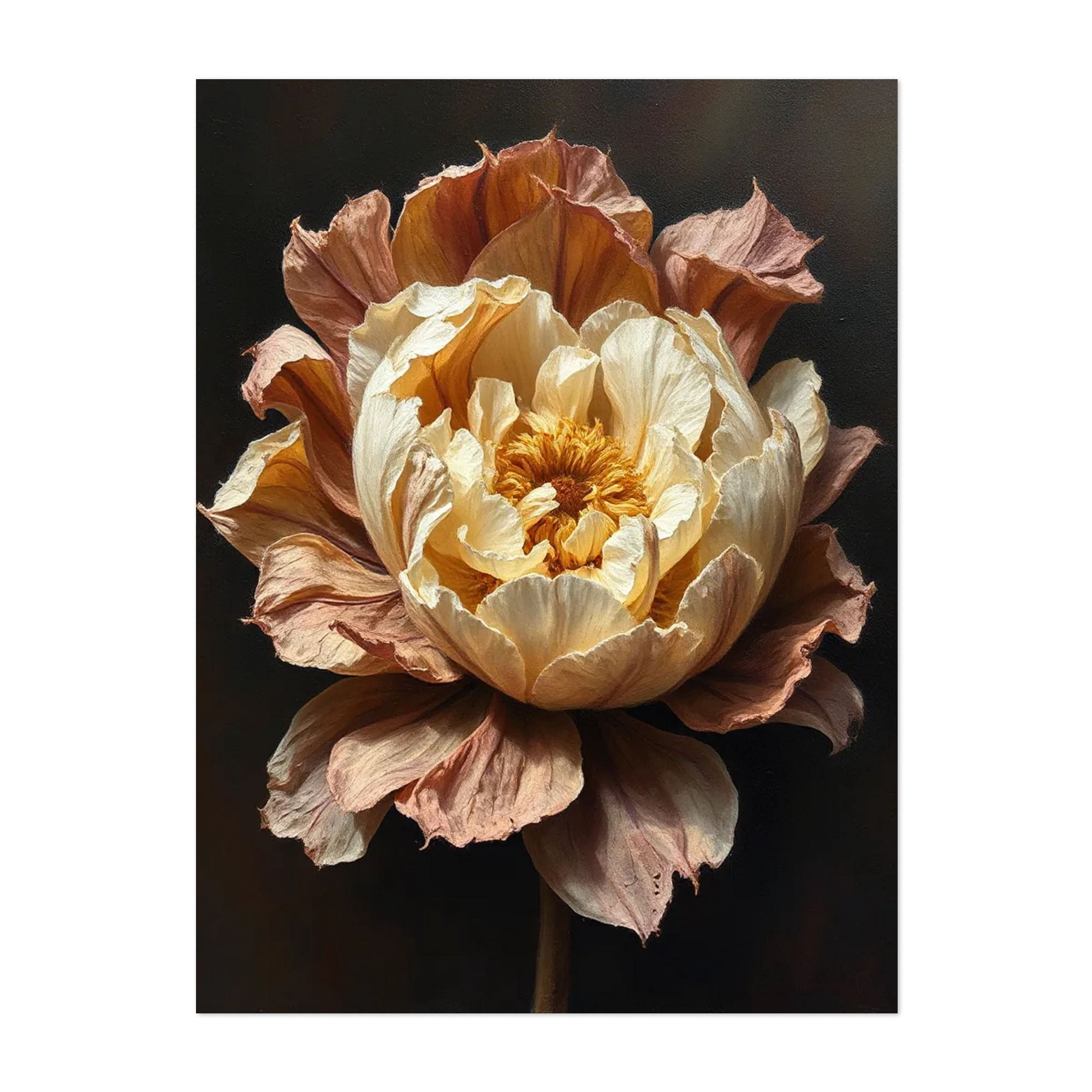 Golden Bloom - Illustration Floral Flowers Botanical Nature Garden ...