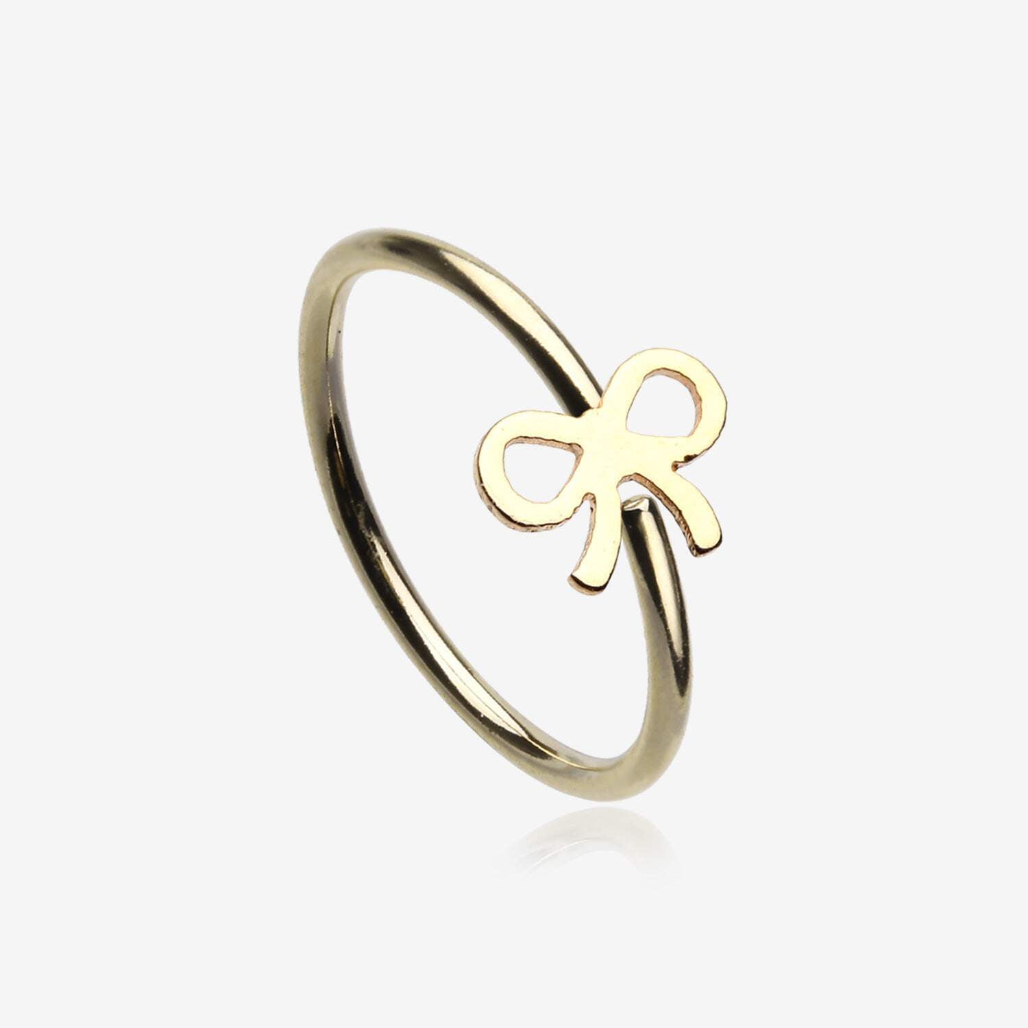 Golden Bow-Tie Bendable Hoop Ring - Walmart.com