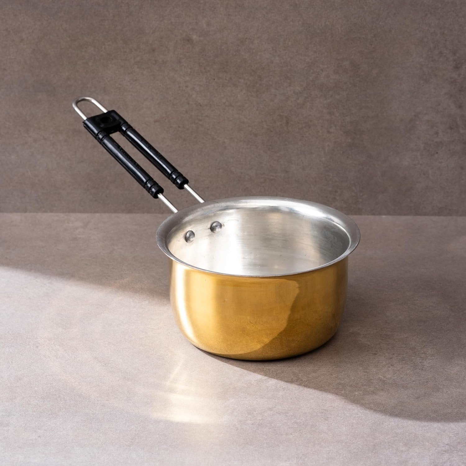 Golden Brass Saucepan For Tea 2 Litres | Small Milk Pan - Tea Pan | 100 ...
