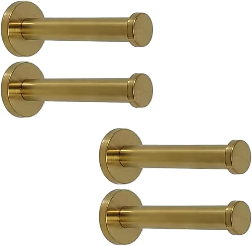 Golden Brushed Stainless Steel Single Heavy Duty Wall Mount Hook, Bath ...