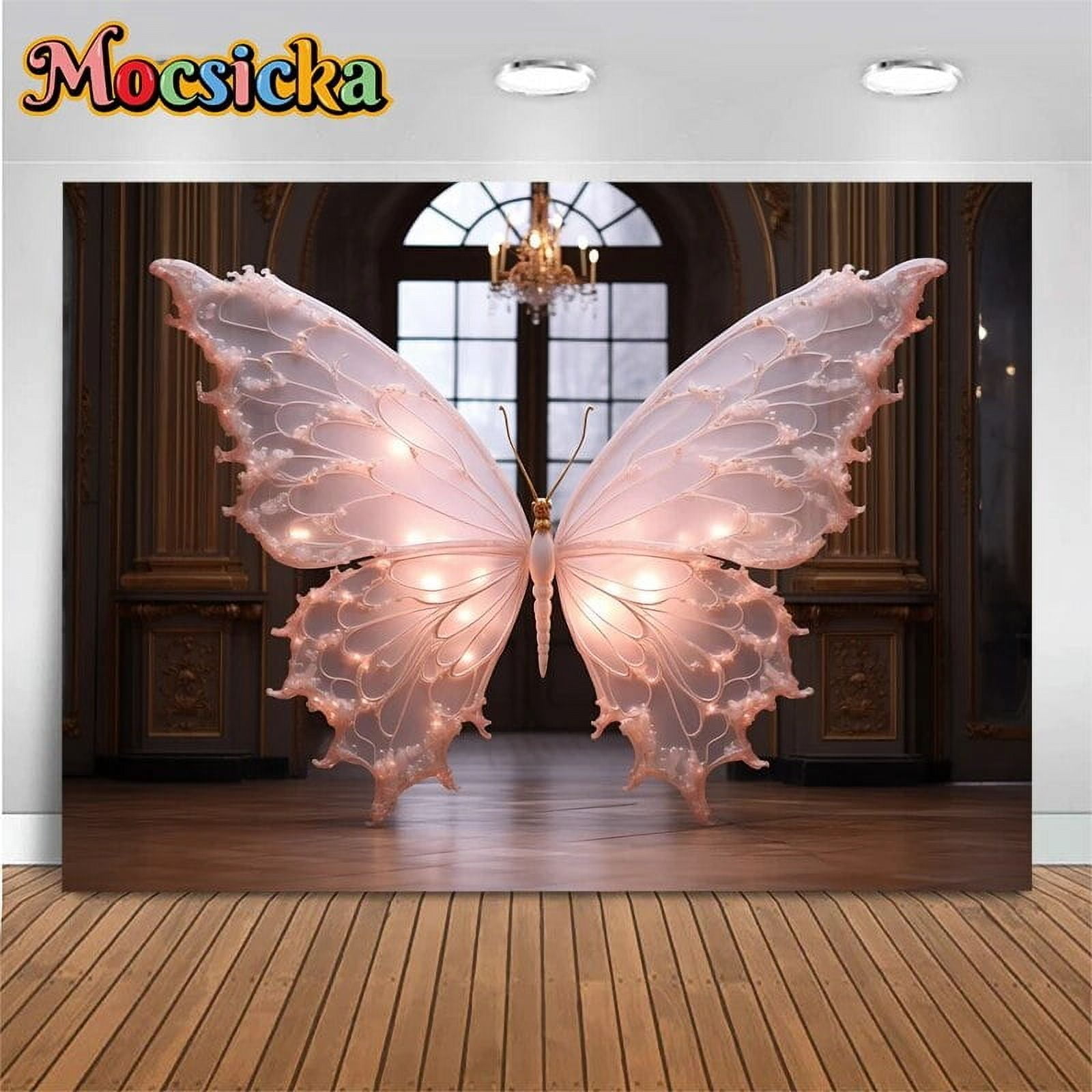 Golden Butterfly Backdrop Photography Adult Baby Shower Girl Birthday ...