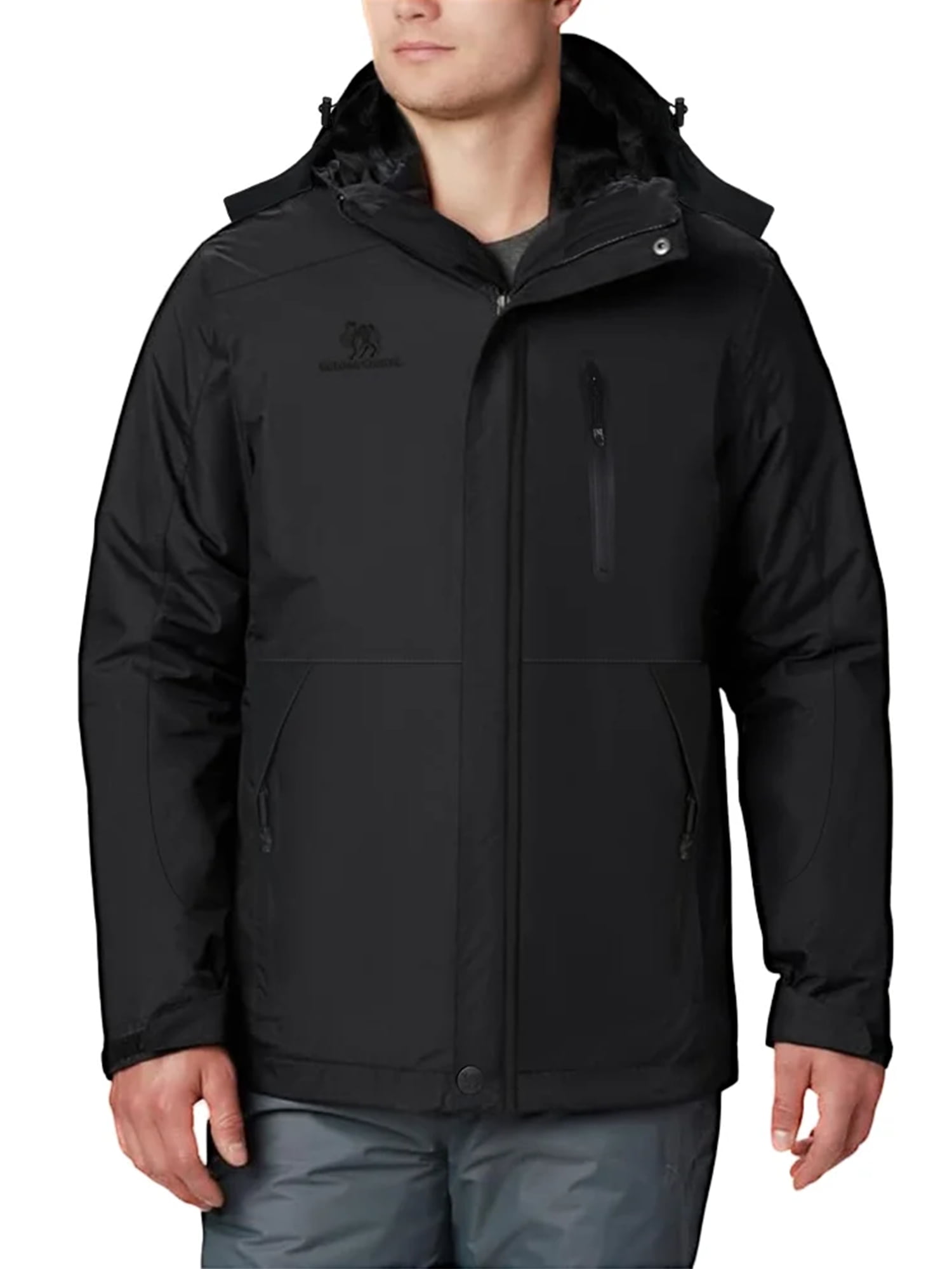 Generic Mens Ski Jacket Windproof Winter Coat with Hood Jackets for Men ...