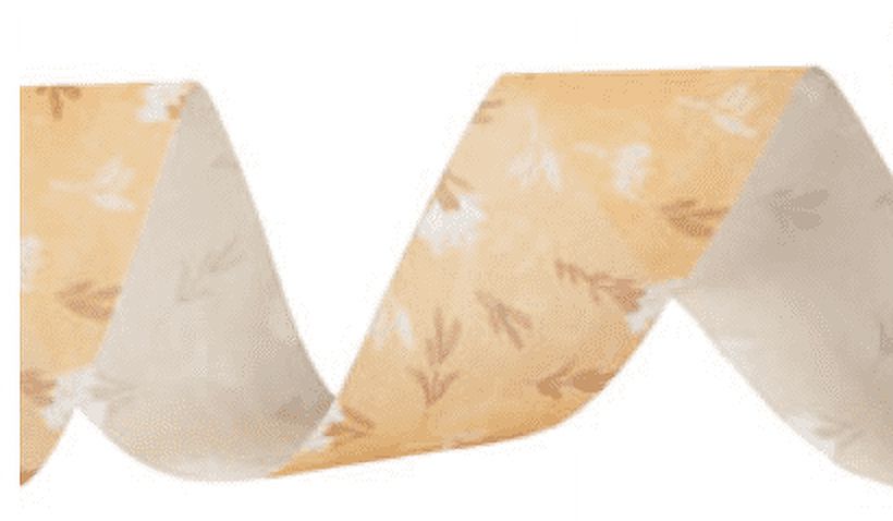 Golden Caramel Floral Sheer Cut Edge Ribbon - 1 1/2" Craft Holiday ...