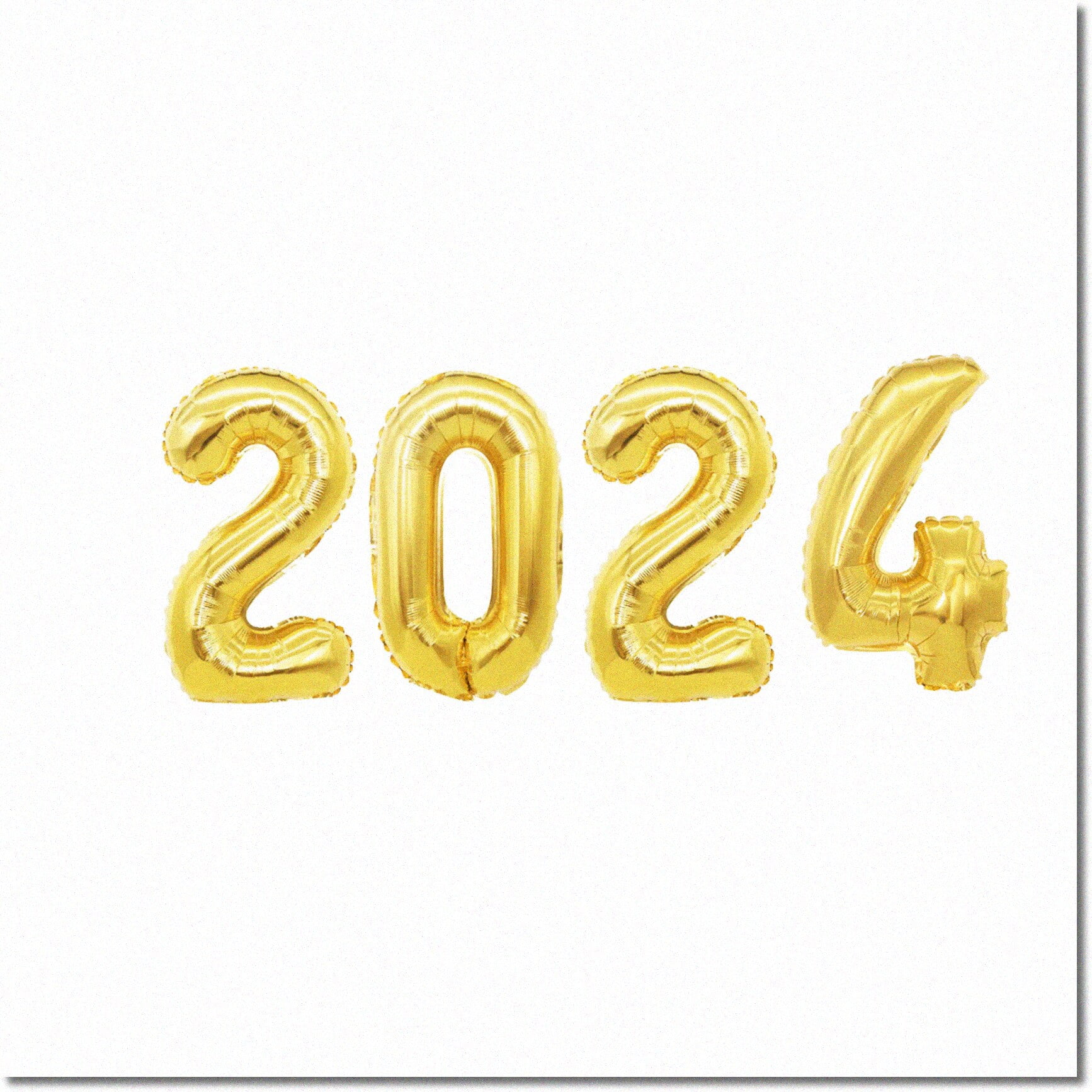 Golden Celebration 2024 Balloons - Sparkling Decor for New Year's ...