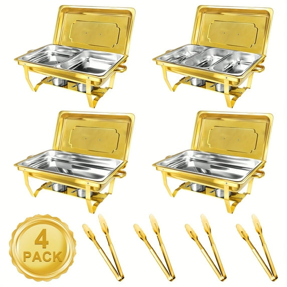 Golden Chafing Dishes For Buffet, 8 Qt High Grade Chafing Dish Buffet ...