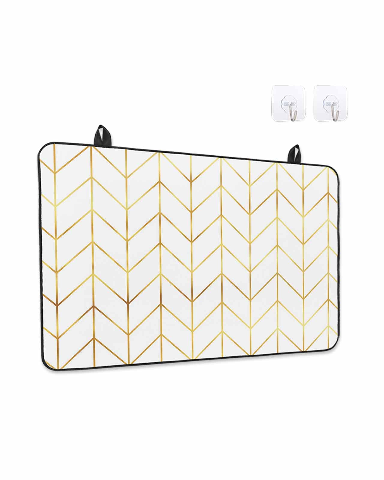 Golden Chevron Stove Top Covers for Electric Stove, 28'x20'' Lines ...