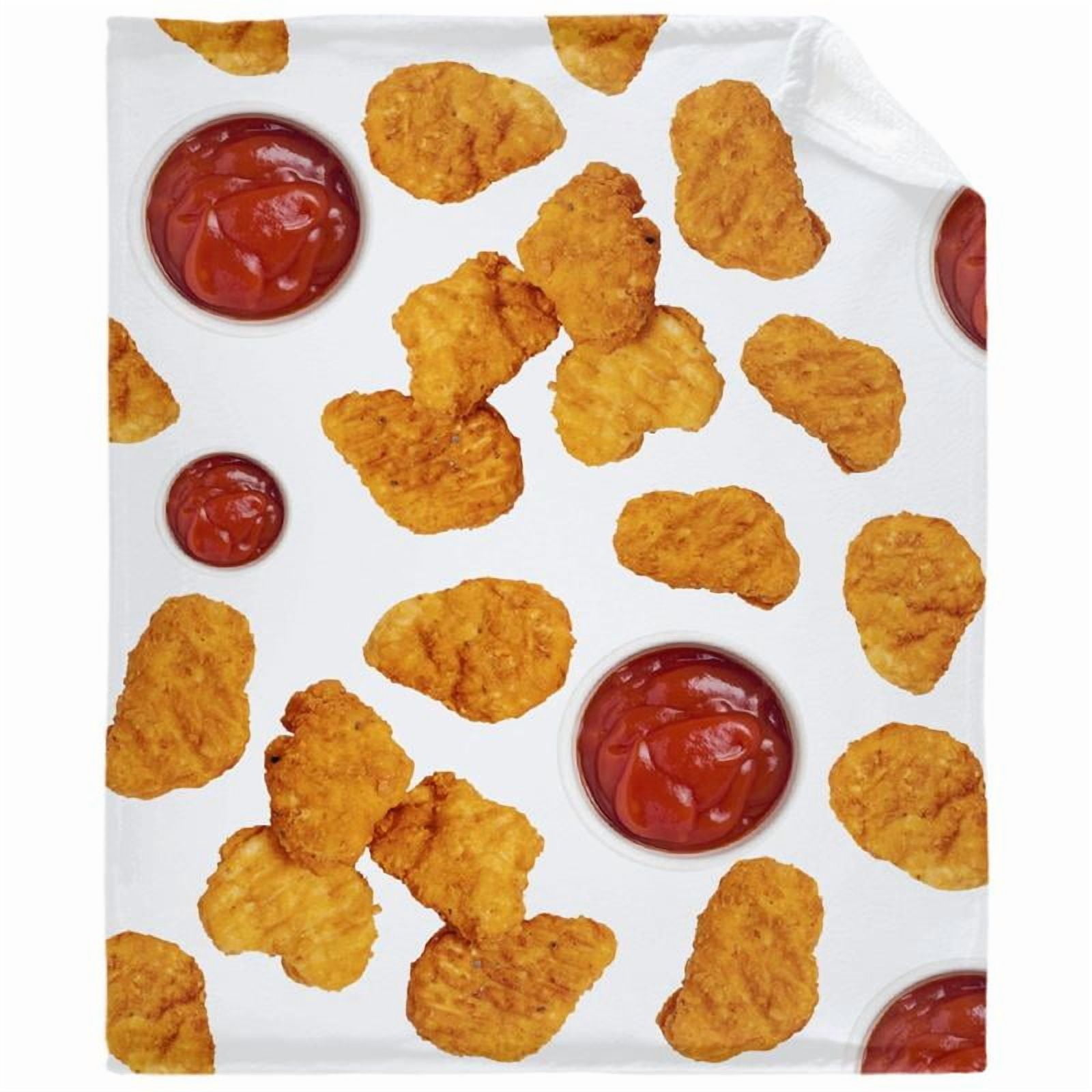 Golden Chicken Nuggets 3D Funny Realistic Food Ultra-Soft Throw Blanket ...