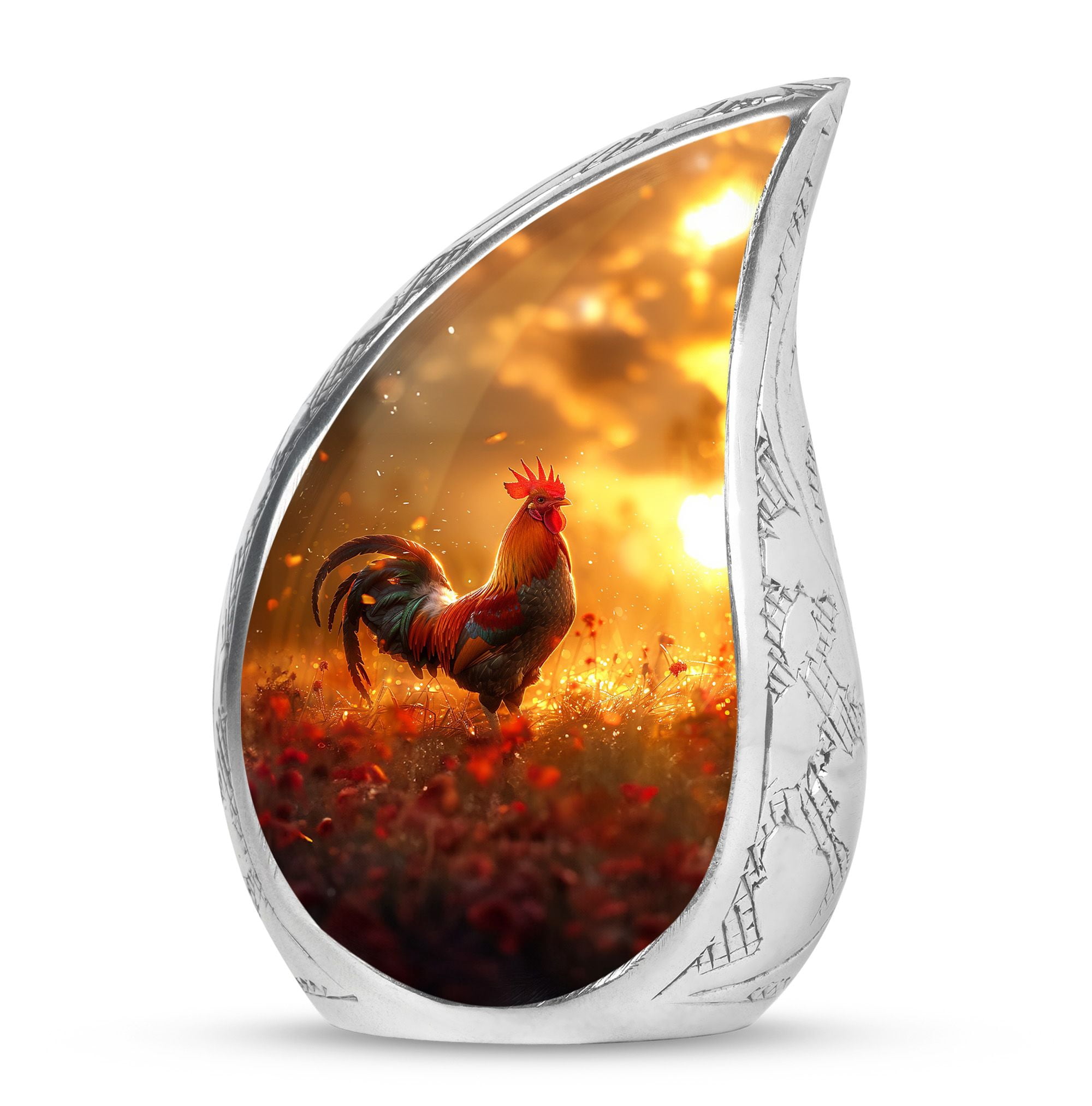 Golden Chicken urn - urns for human ashes adult female - small urns for ...