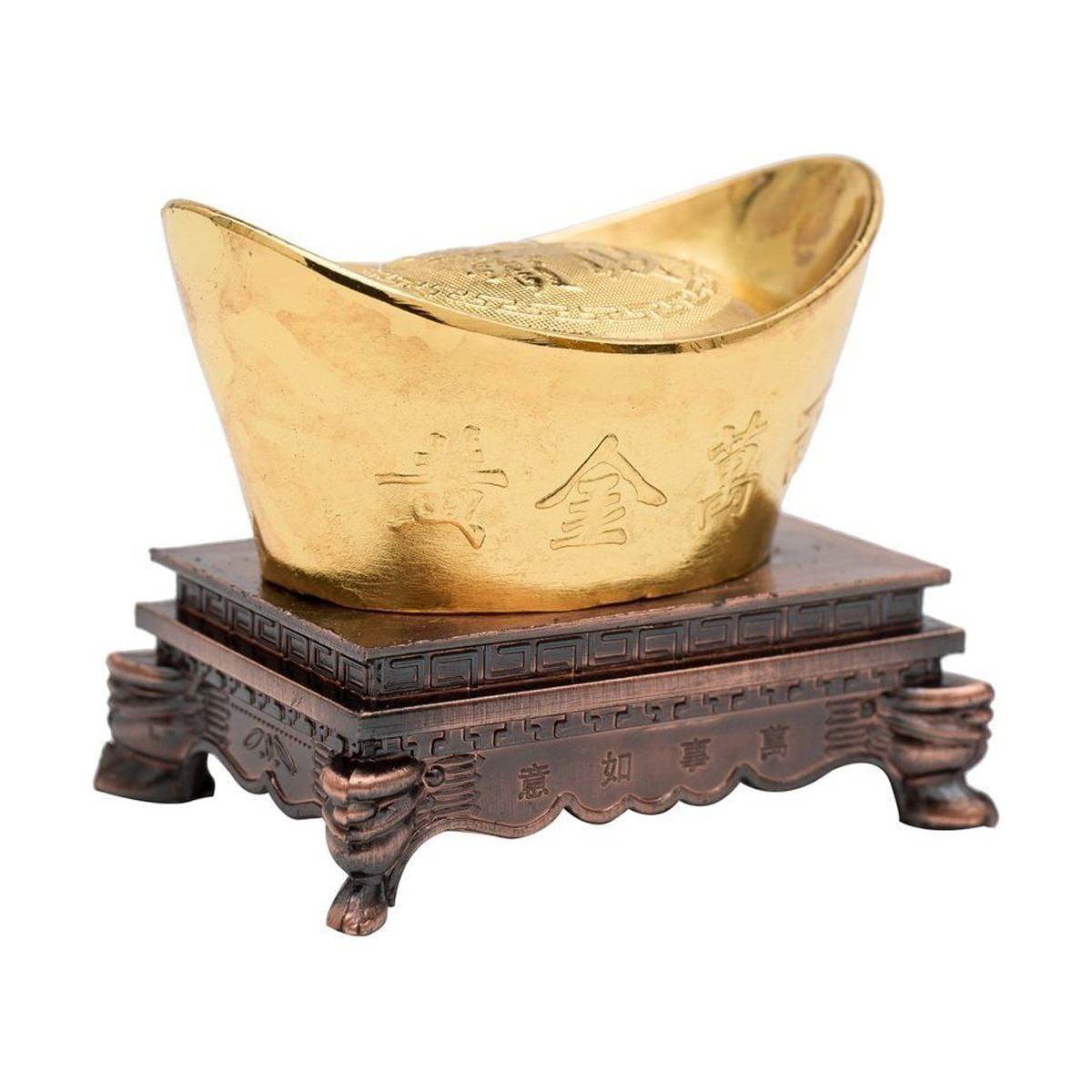Golden Chinese Feng Shui Ingot by Asian Home - Walmart.com