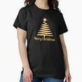 Golden Christmas Tree Minimalist Modern Merry Christmas Design ...