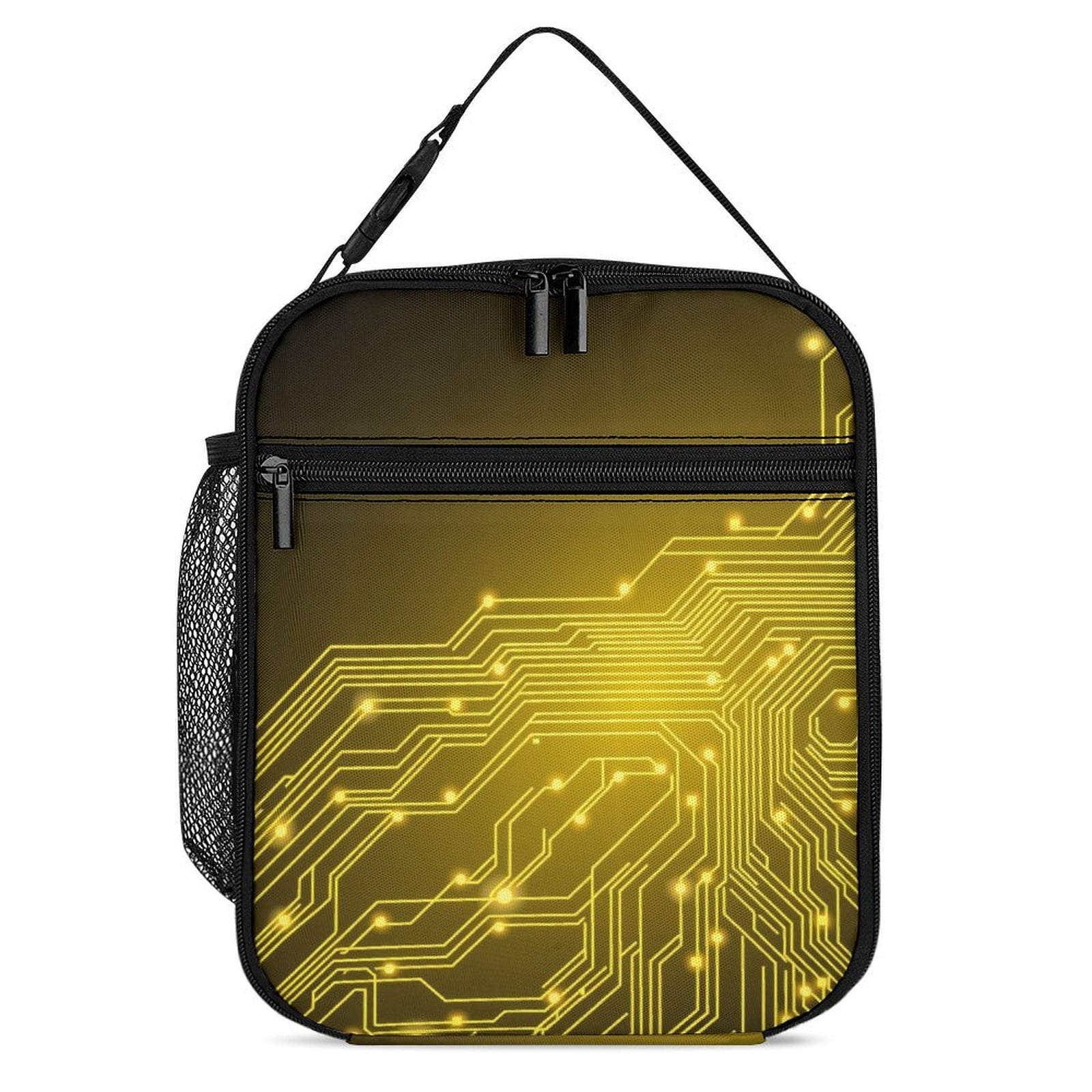 Golden Circuit Board Lunch Bag Warm Insulated Lunch Box School Food ...