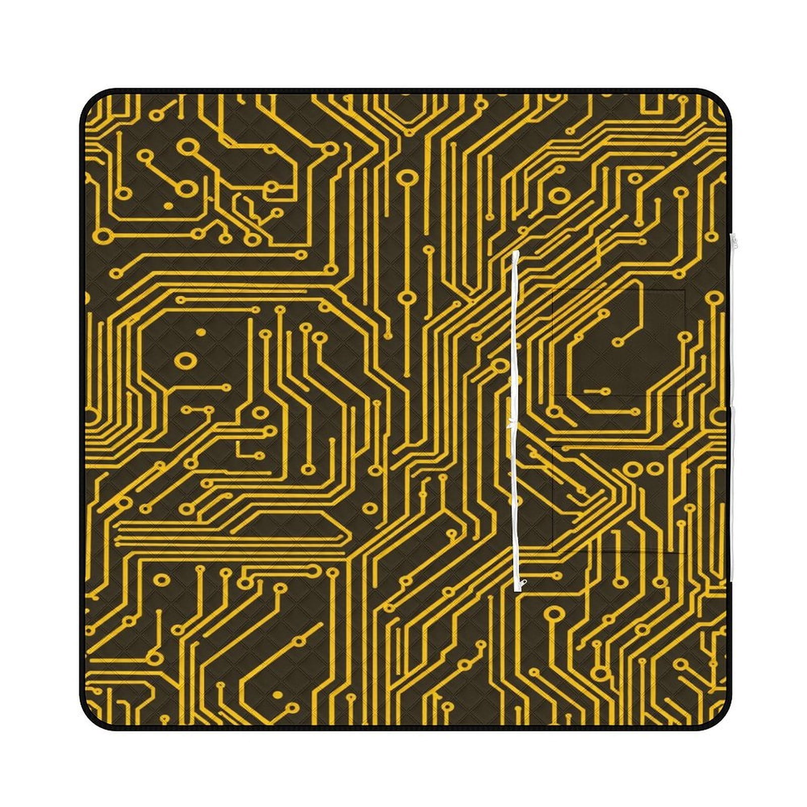 Golden Circuit Board Waterproof Beach Mat Camping Picnic Blanket ...