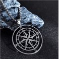 Golden Color Mens Compass Necklaces,Vintage Viking North Star Anchor ...