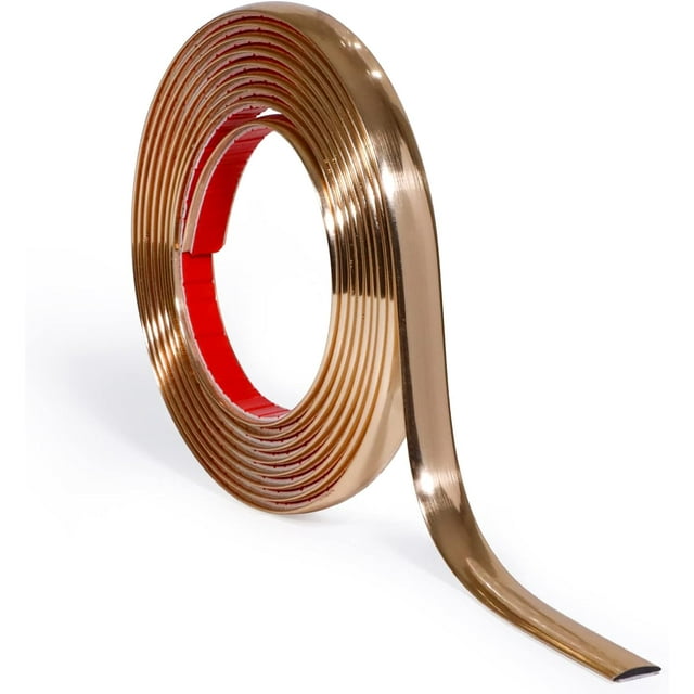 Golden Color Peel and Stick Trim Roll for Backsplash Tile Edge Self ...