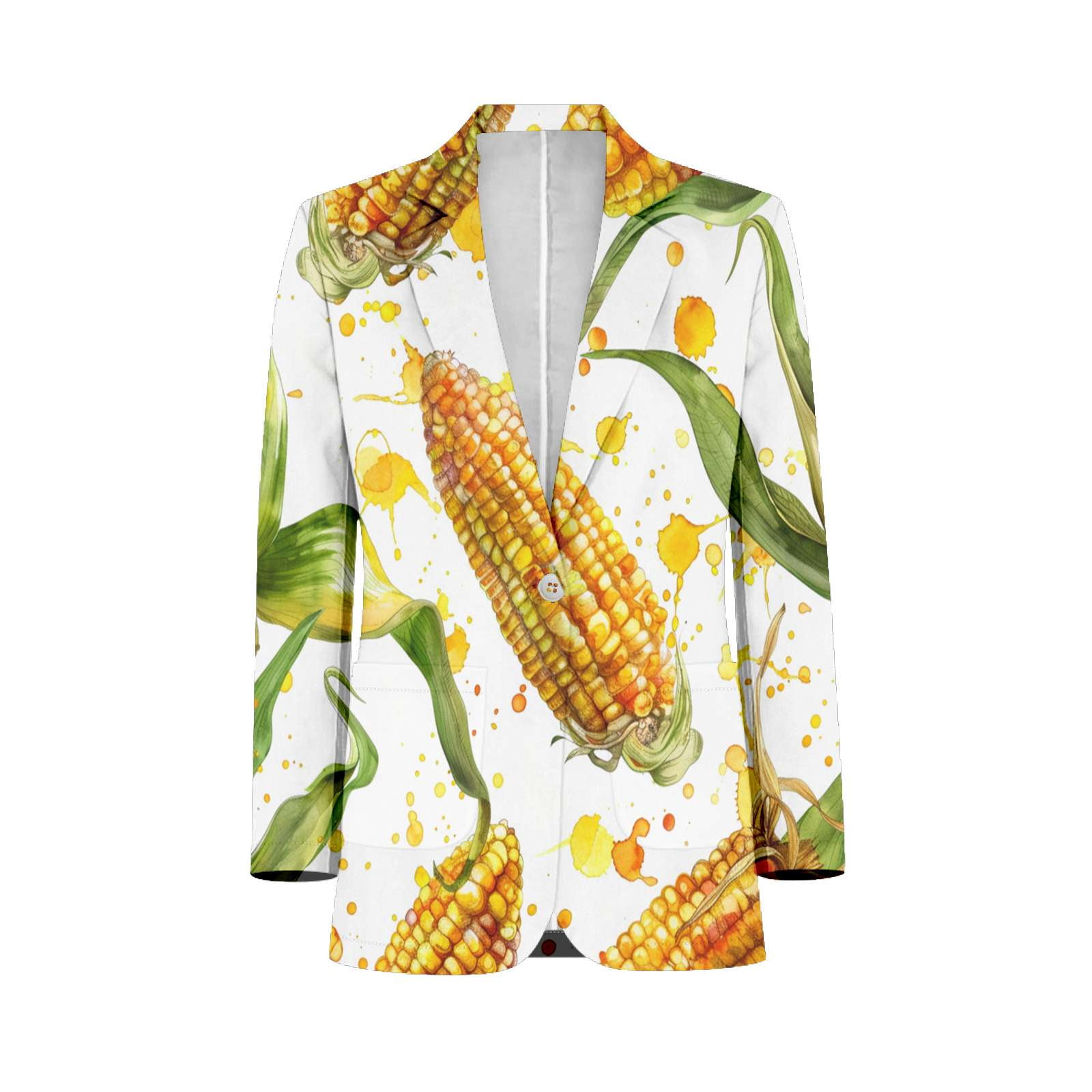 Golden Corn And Kernels Pattern Customized Men's Suits full man Shawl ...